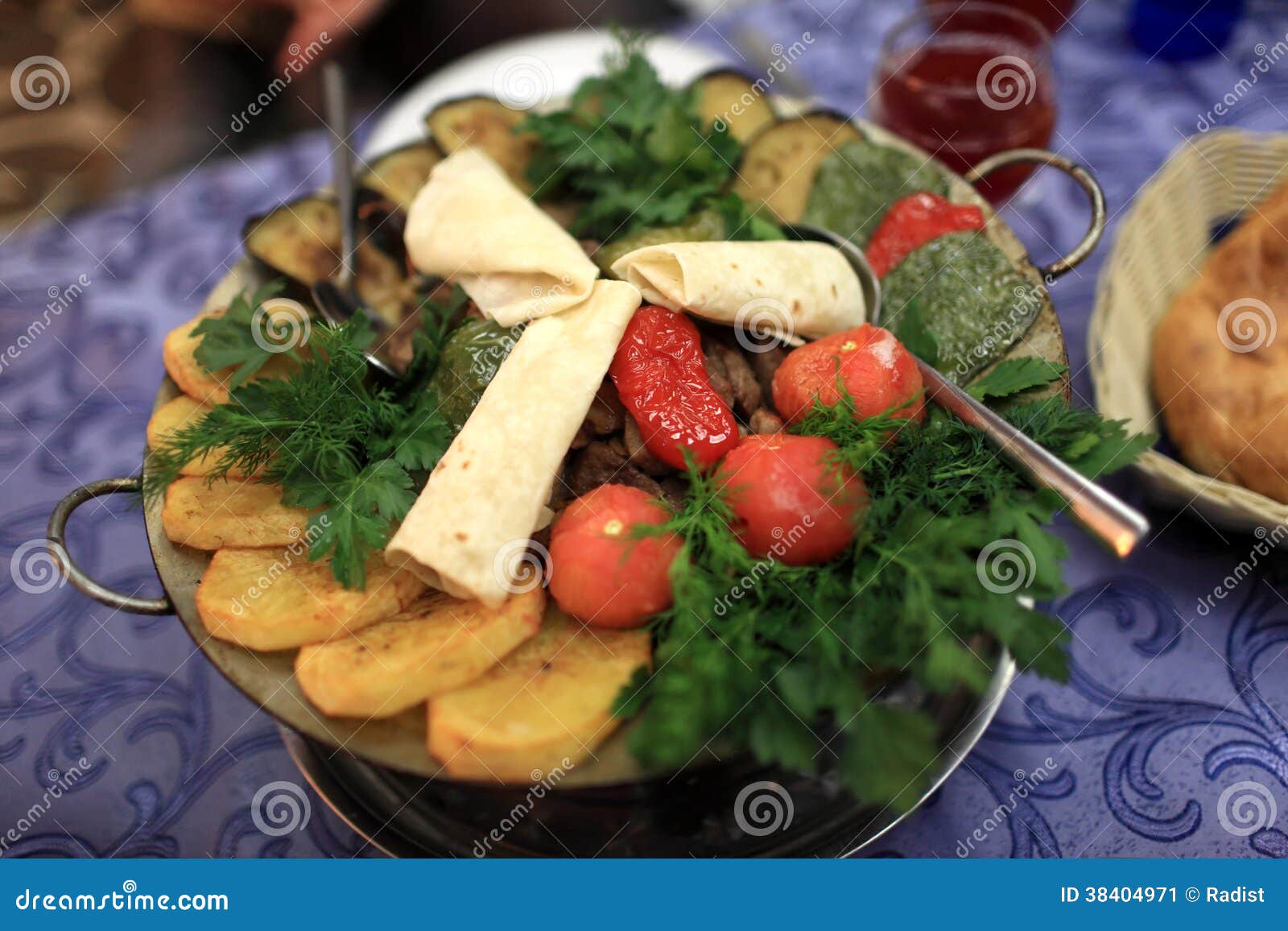 Saj kebab dish stock image. Image of grilled, kebab, indoor - 38404971