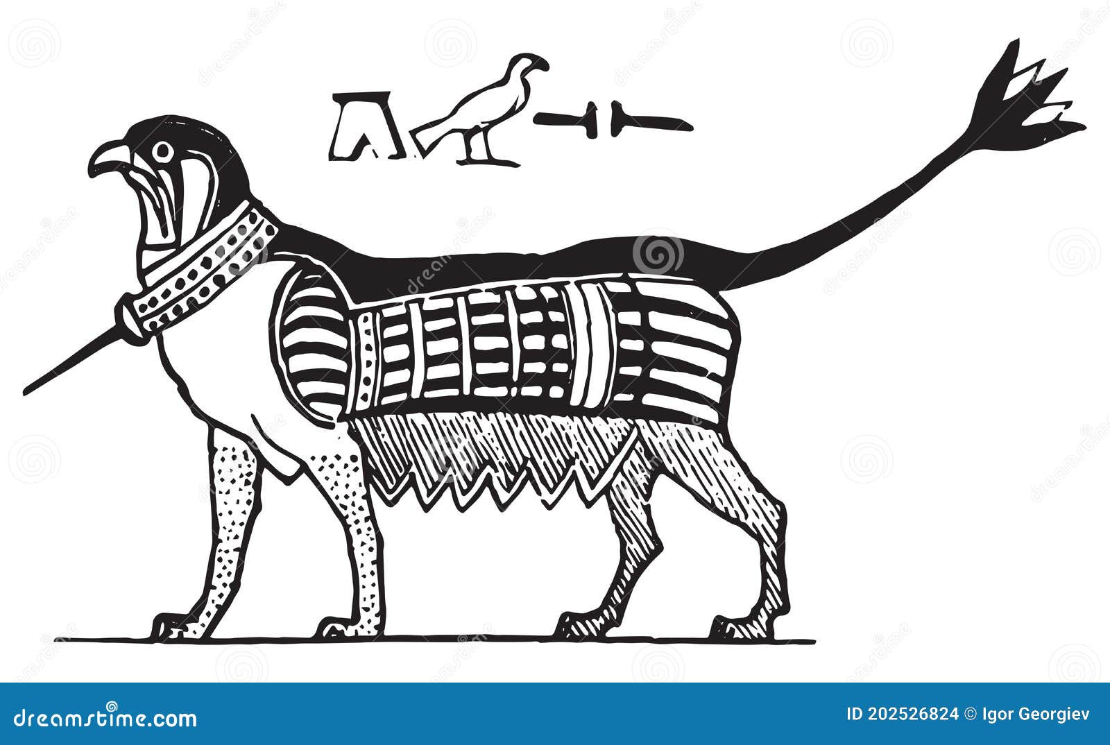Sak. Set of Egyptian Labels and Elements. Vector Set Illustration ...