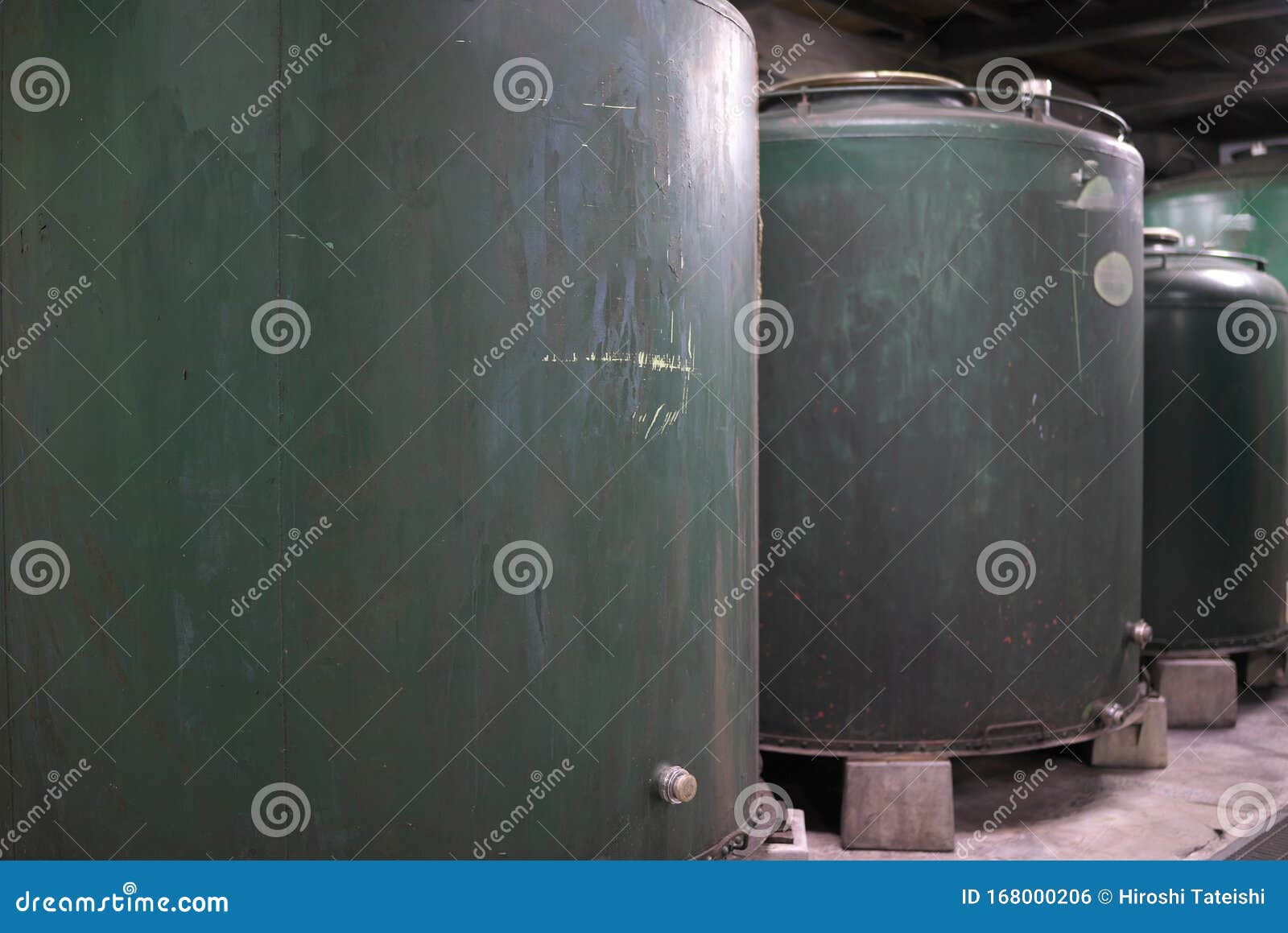 Sake Fermentation Tank Made of Iron Stock Photo - Image of vessel ...