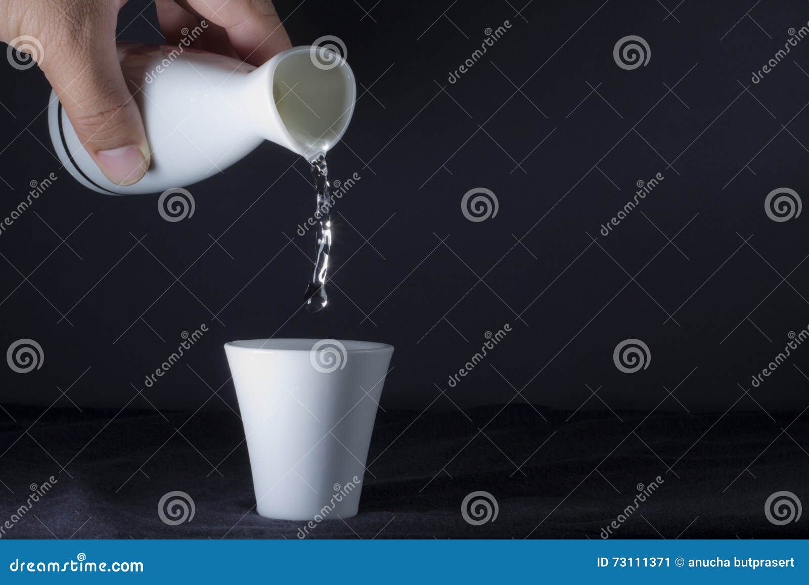 Sake Pouring Traditional Distilled And Fermented Alcohol From Japan ...