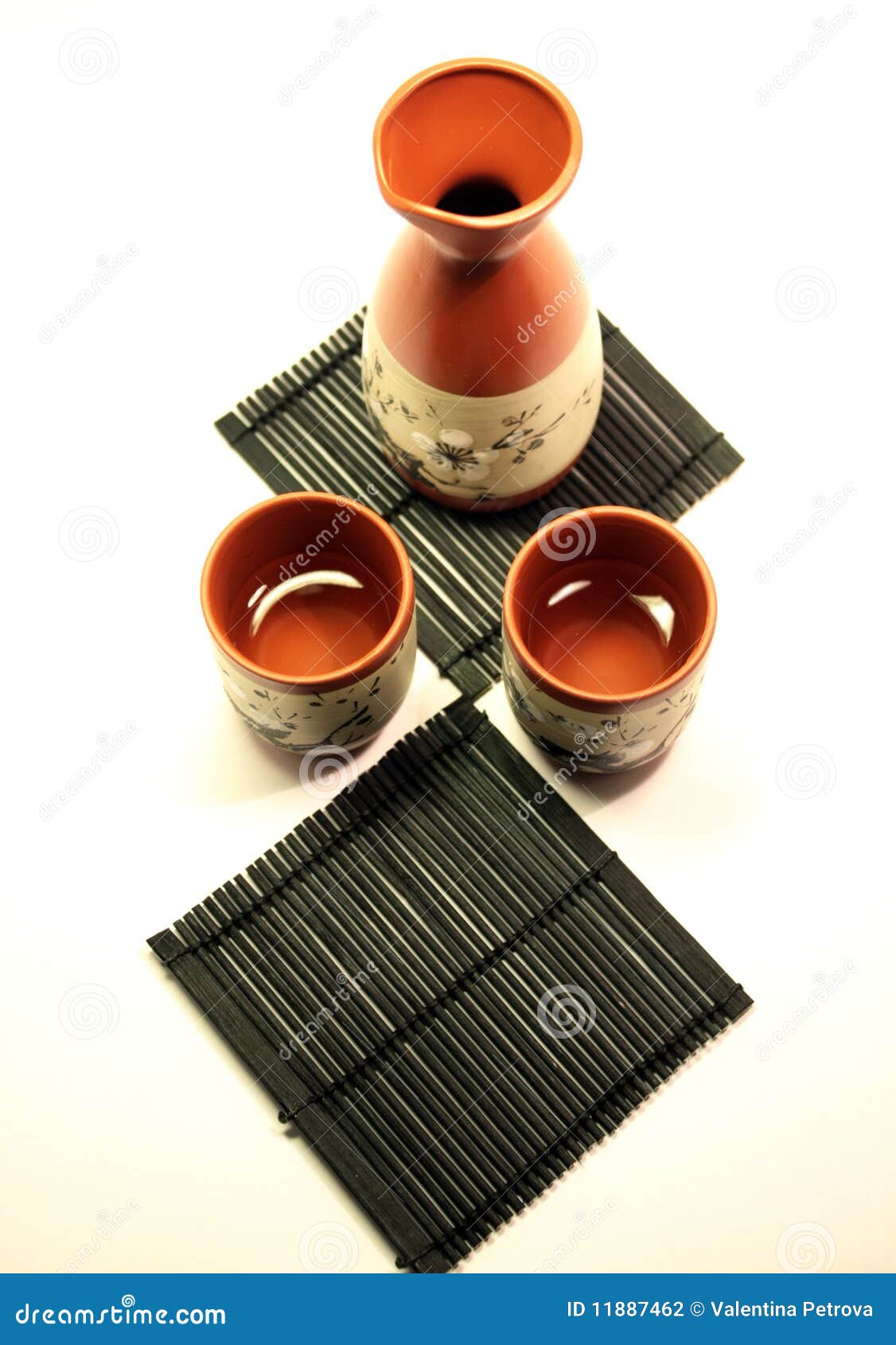 Sake set stock photo. Image of ceramic, decoration, ethnic - 11887462