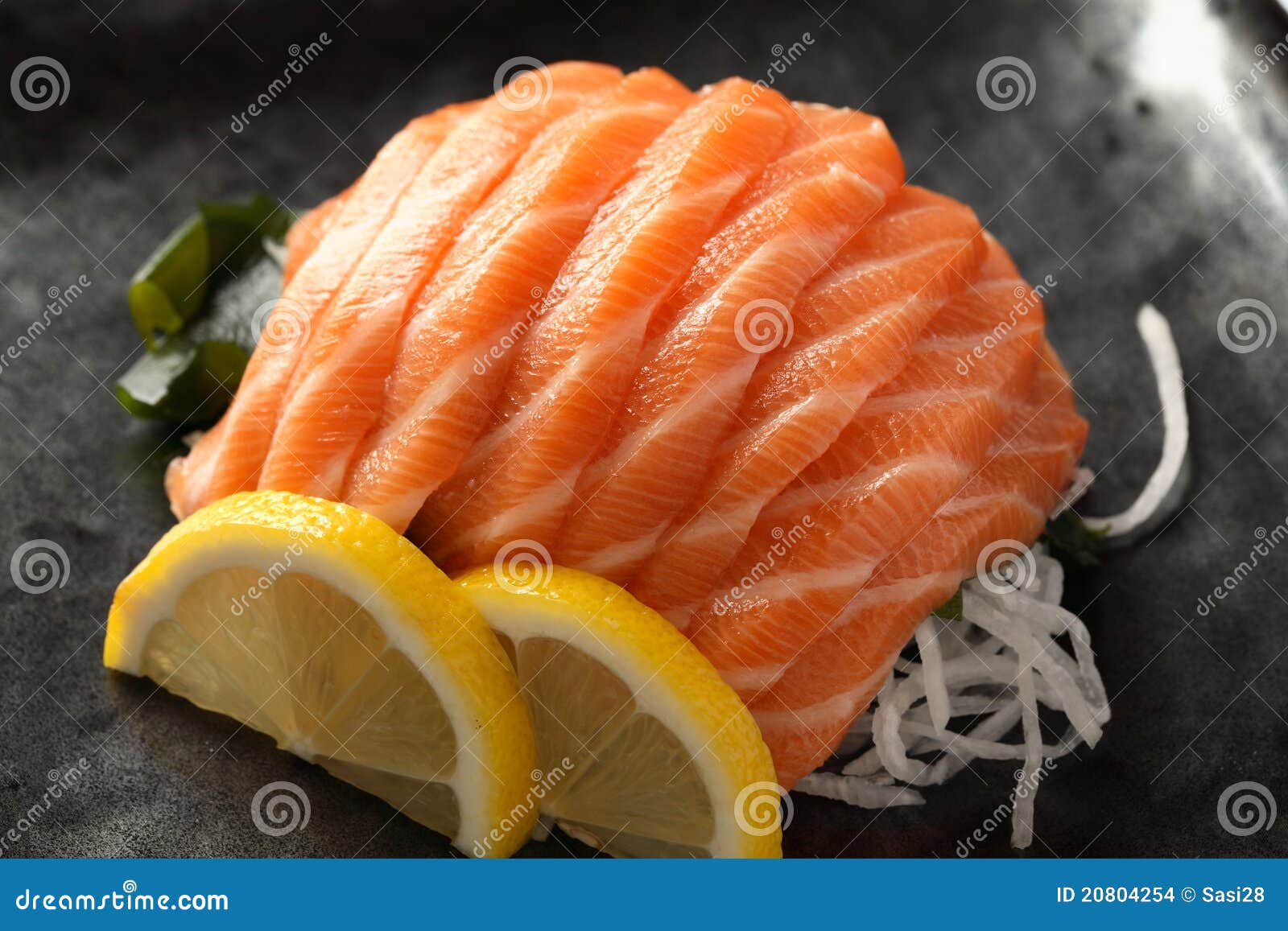 Sake sushi stock photo. Image of fresh, lemon, souce - 20804254