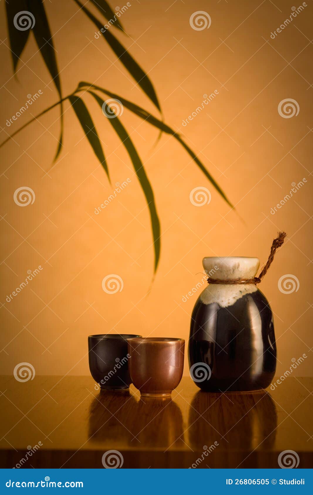 Saki Table Setting stock image. Image of japanese, asian - 26806505