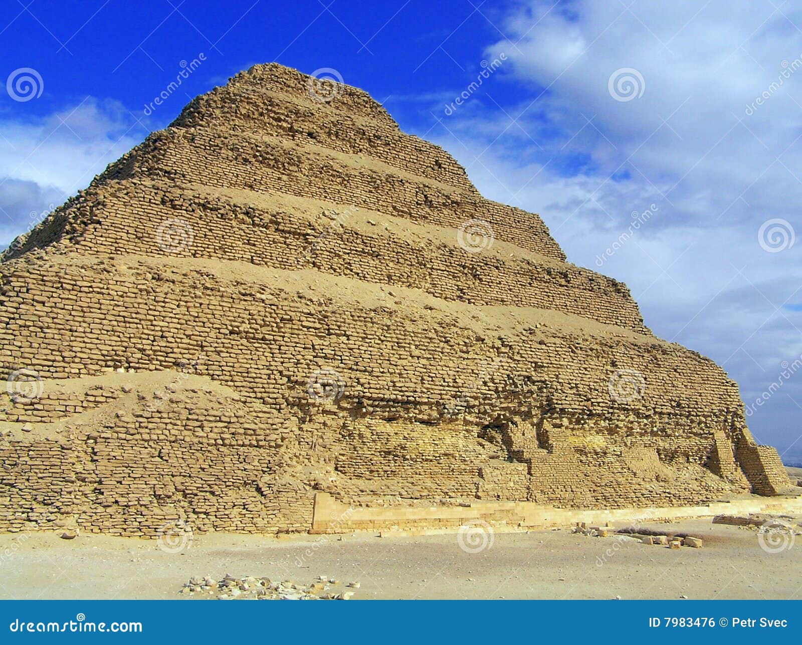 Sakkara step pyramid stock photo. Image of historic, egyptian - 7983476