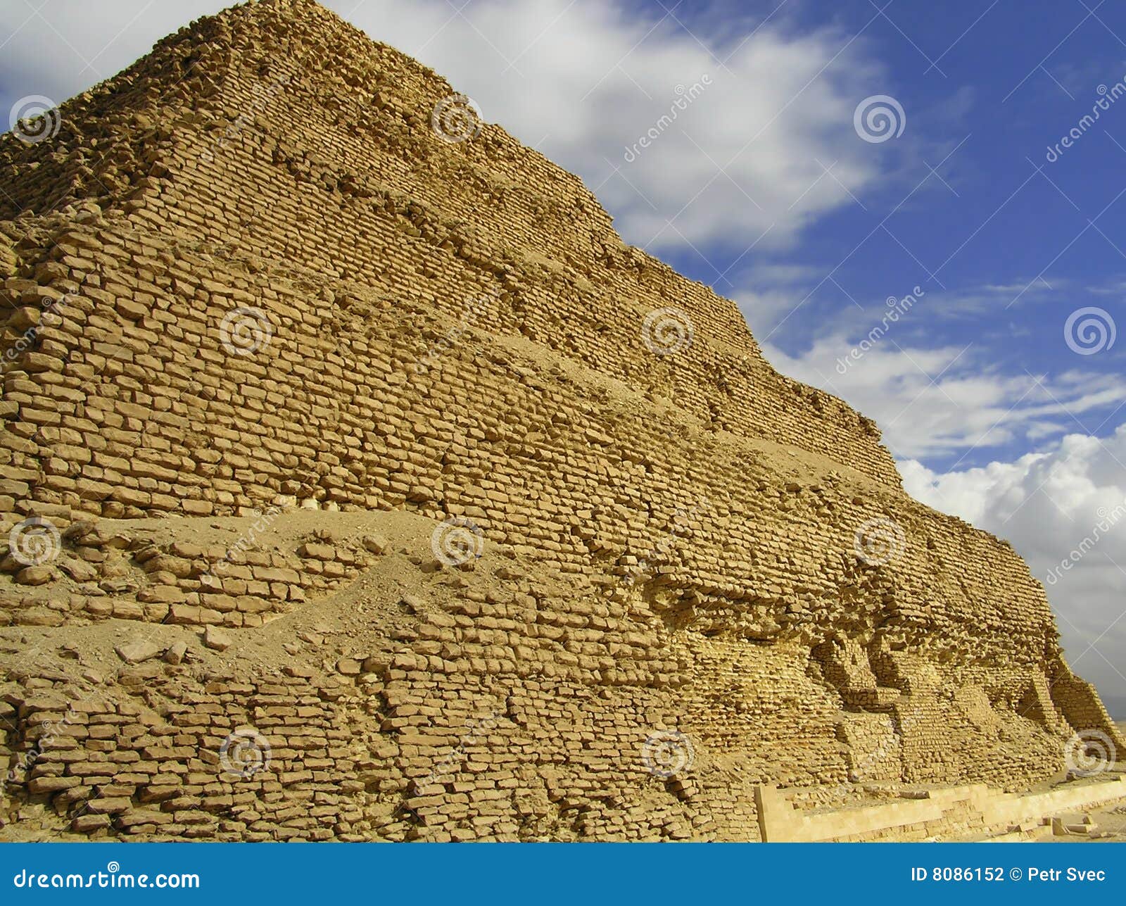 Sakkara step pyramid stock photo. Image of building, middle - 8086152
