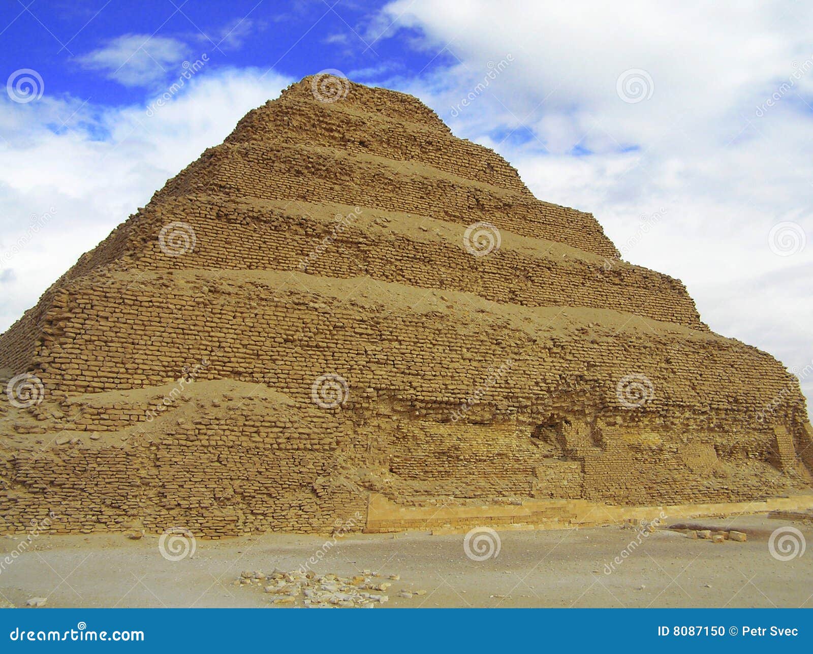 Sakkara step pyramid stock photo. Image of cairo, east - 8087150