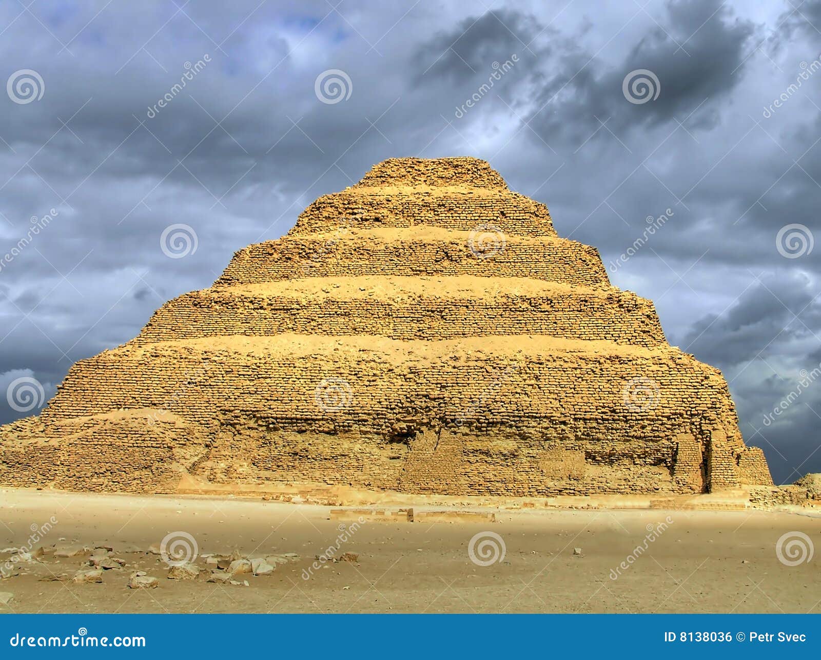 Sakkara step pyramid stock photo. Image of ethnicity, blue - 8138036