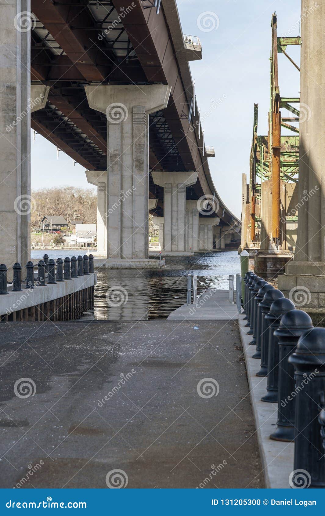 Sakonnet River Bridge Side by Side with Remaining Sections of Old ...