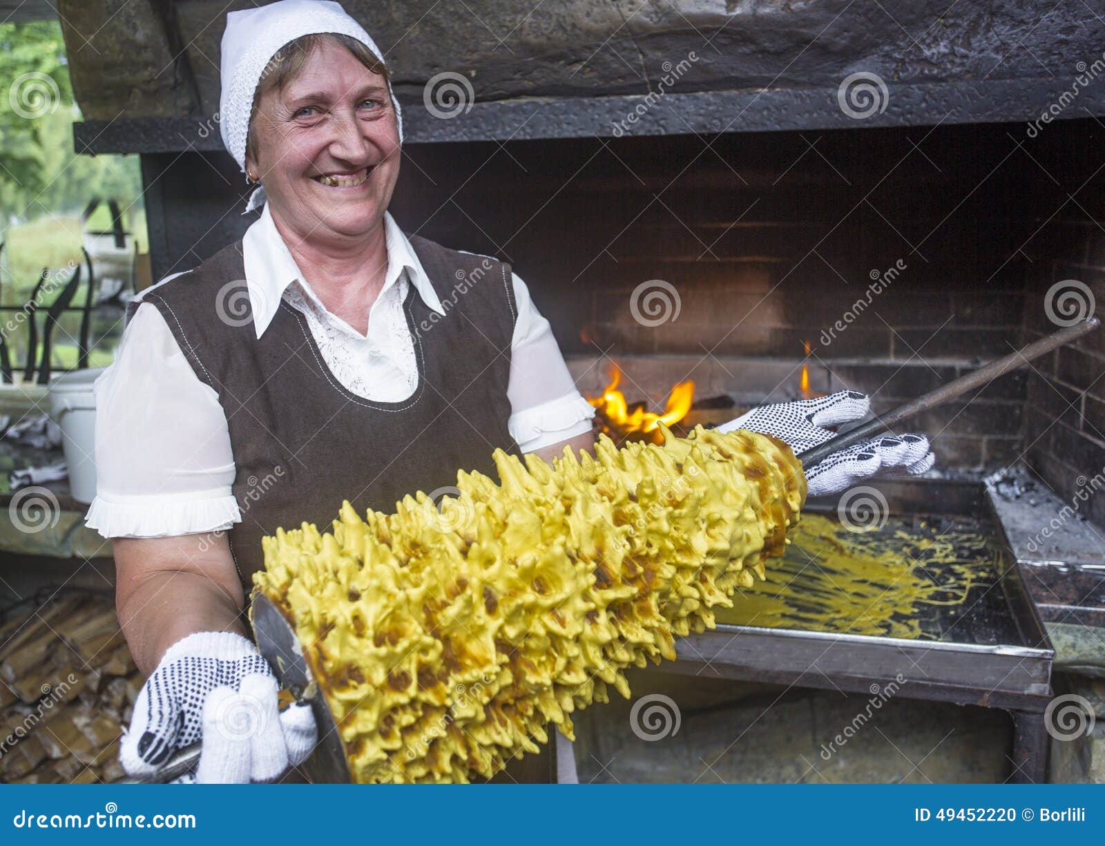 Sakotis baking editorial image. Image of lithuanian, cake - 49452220
