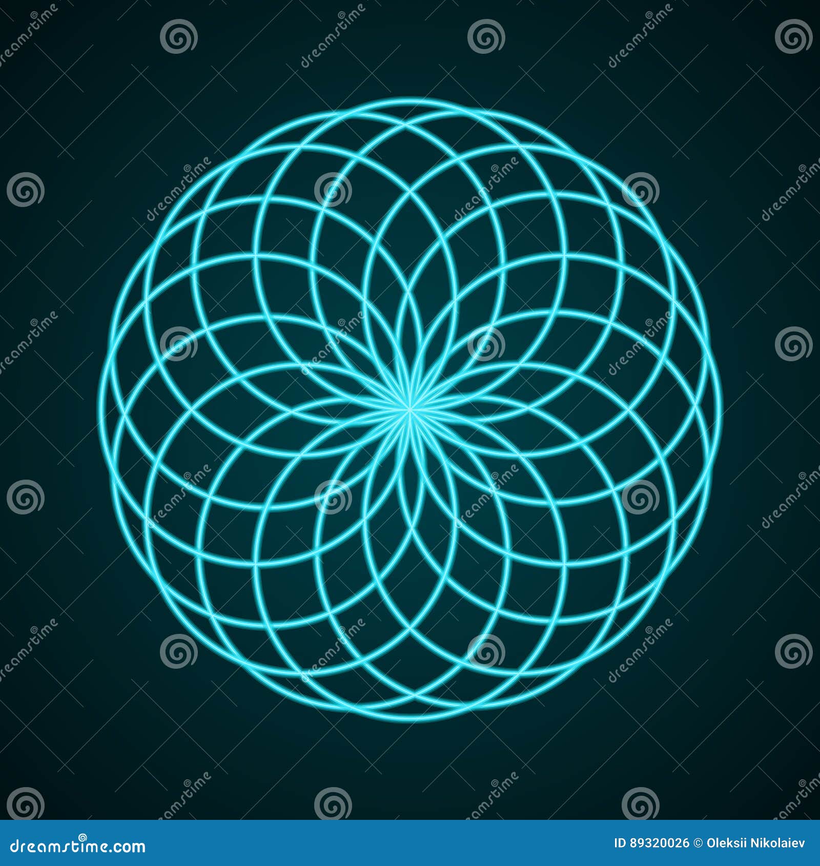 Sakral Geometri Symbol Av Harmoni Vektor Illustrationer - Illustration ...