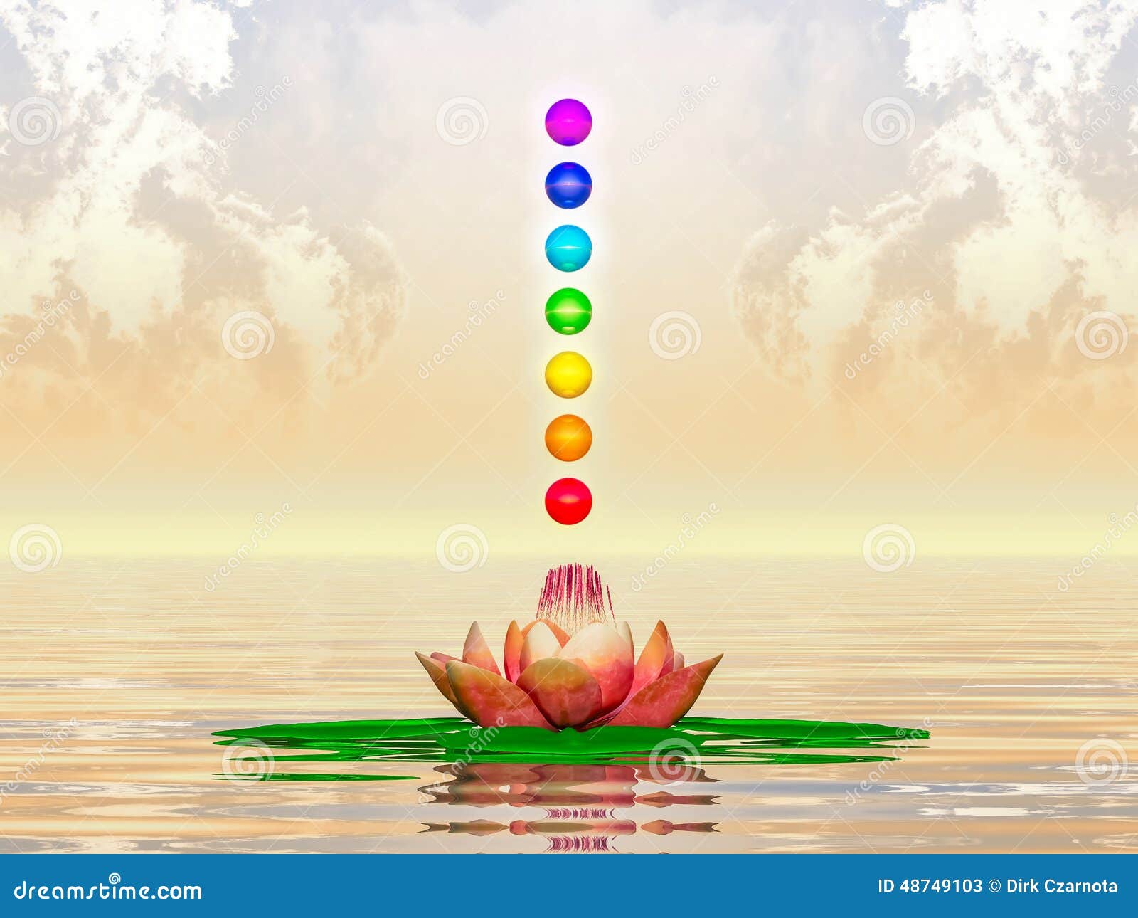 Sakrala Lotus and Chakra Spheres Stock Illustrationer - Illustration av ...