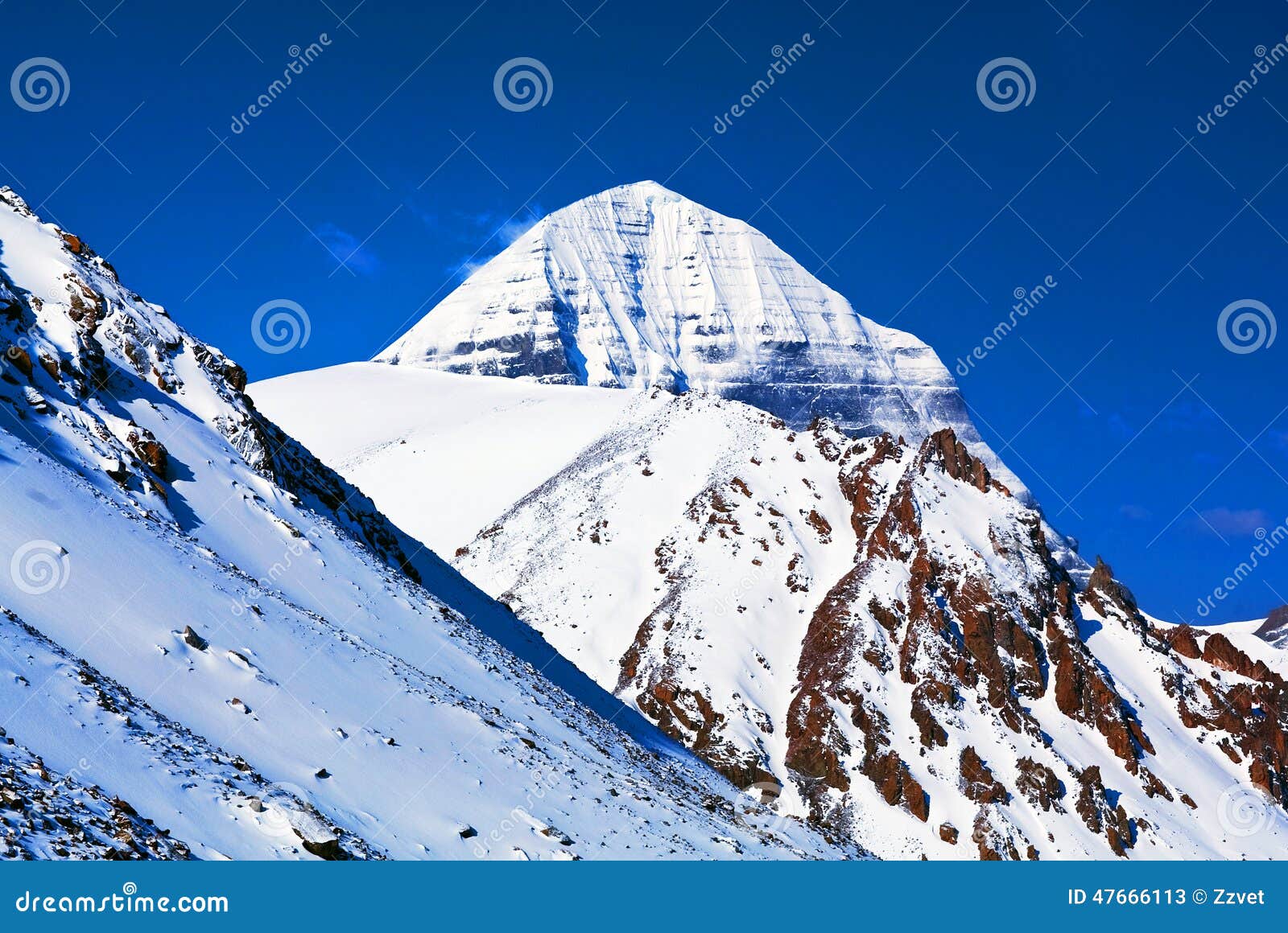 Sakrala Mount Kailash I Tibet Fotografering för Bildbyråer - Bild av ...