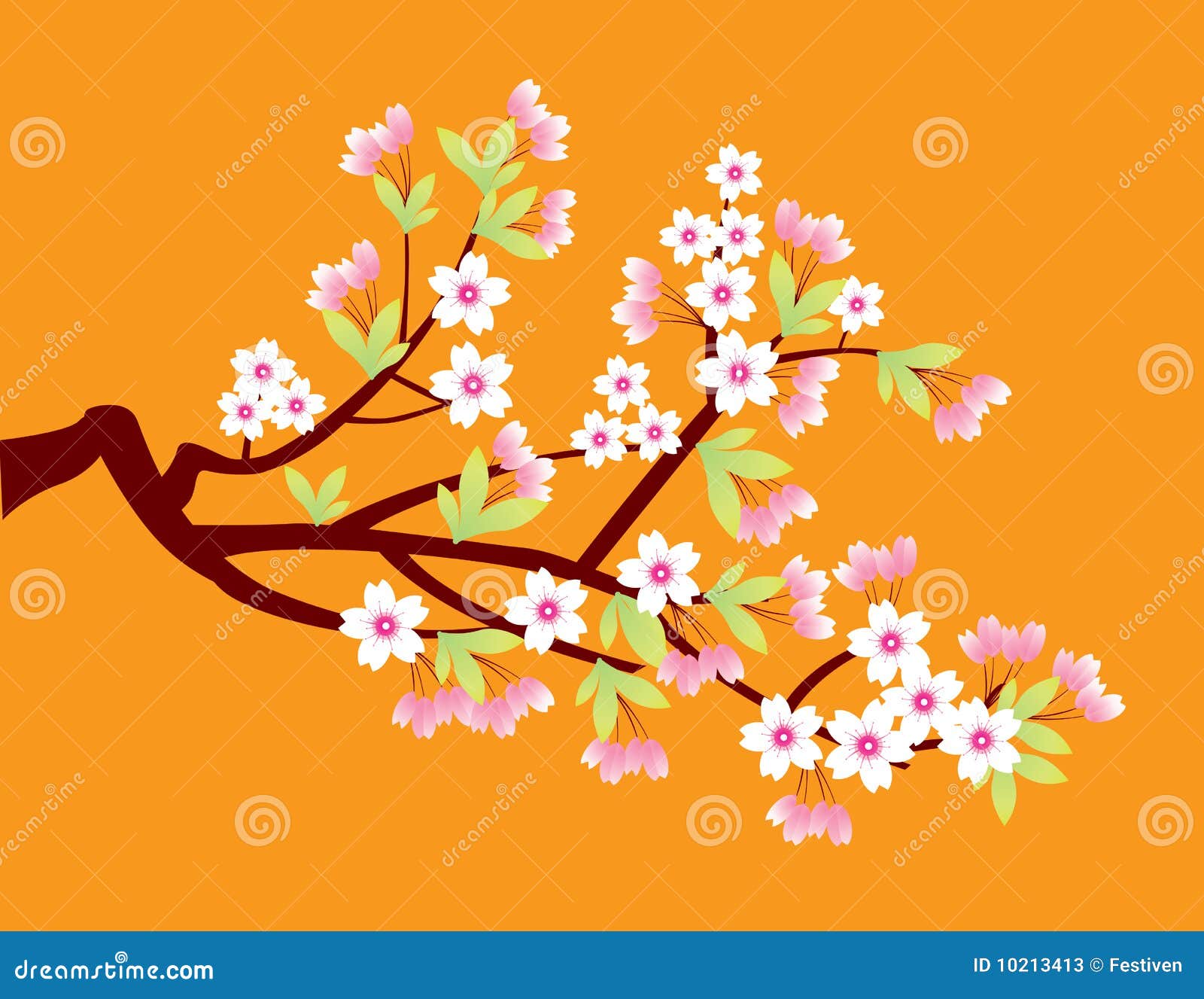 Sakura stock vector. Illustration of japan, garden, curled - 10213413