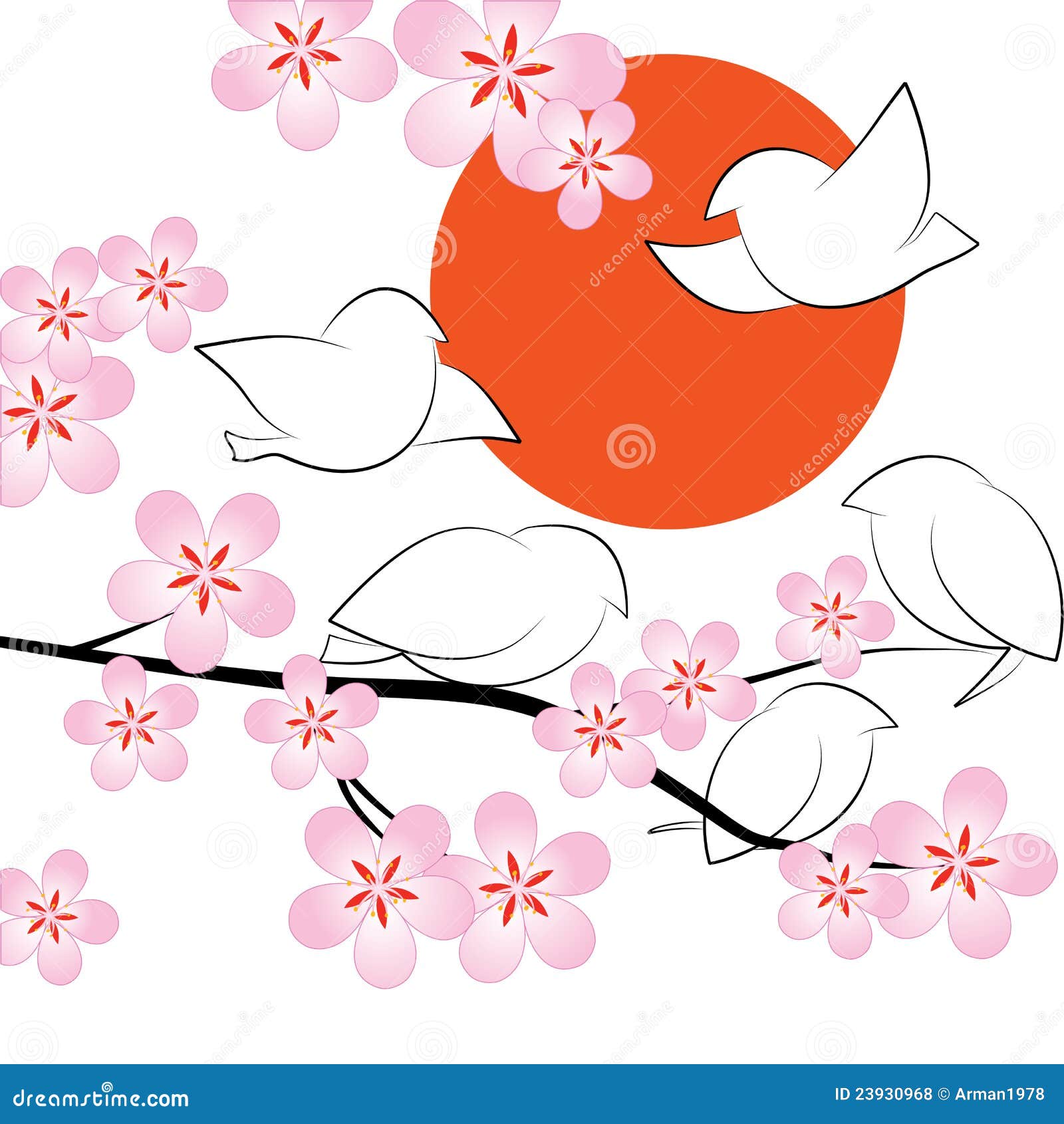 Sakura stock vector. Illustration of clip, element, life - 23930968