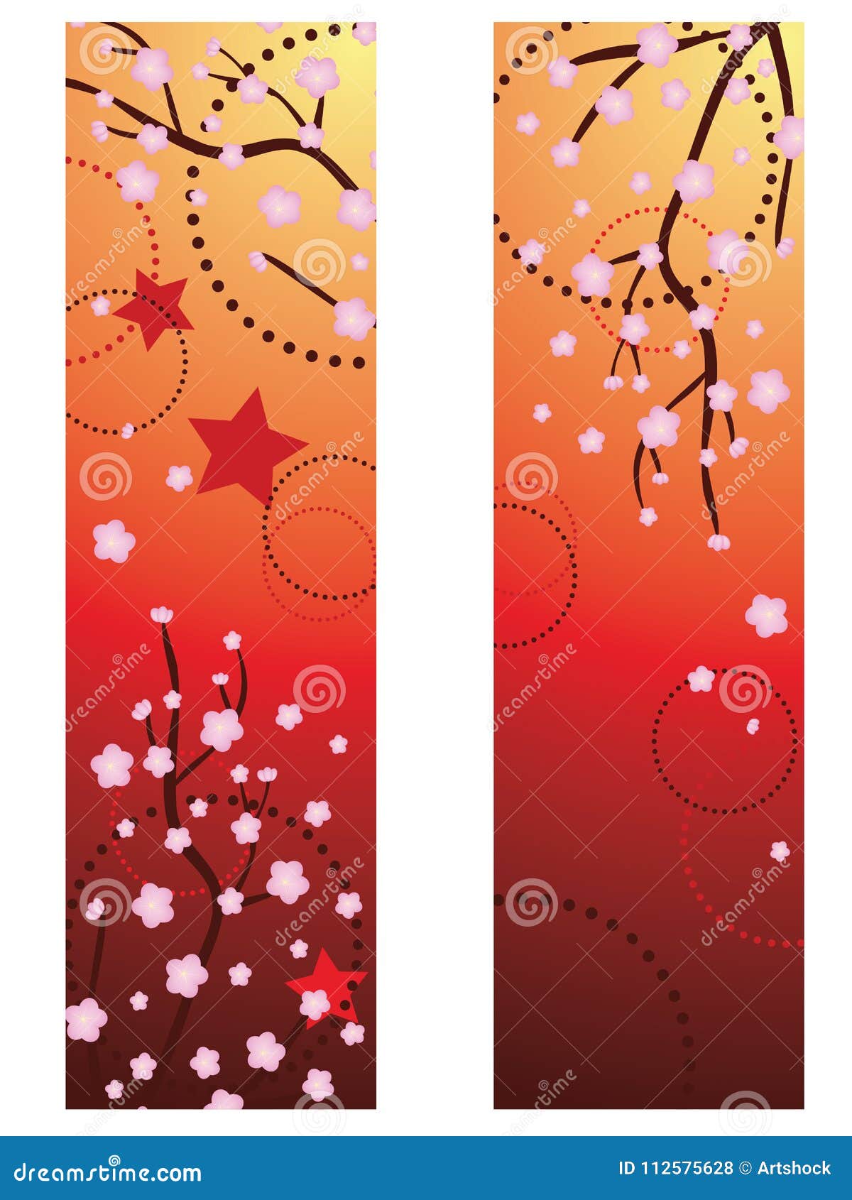 Sakura Banner floreciente ilustración del vector. Ilustración de flor ...