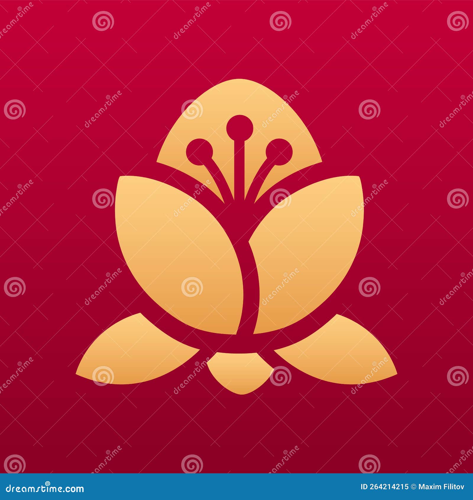 Sakura Flower Decorative Element. Chinese Traditional Floral Decorative ...