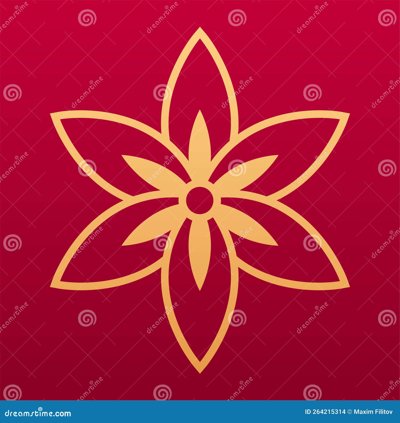 Sakura Flower Decorative Element. Chinese Traditional Floral Decorative ...