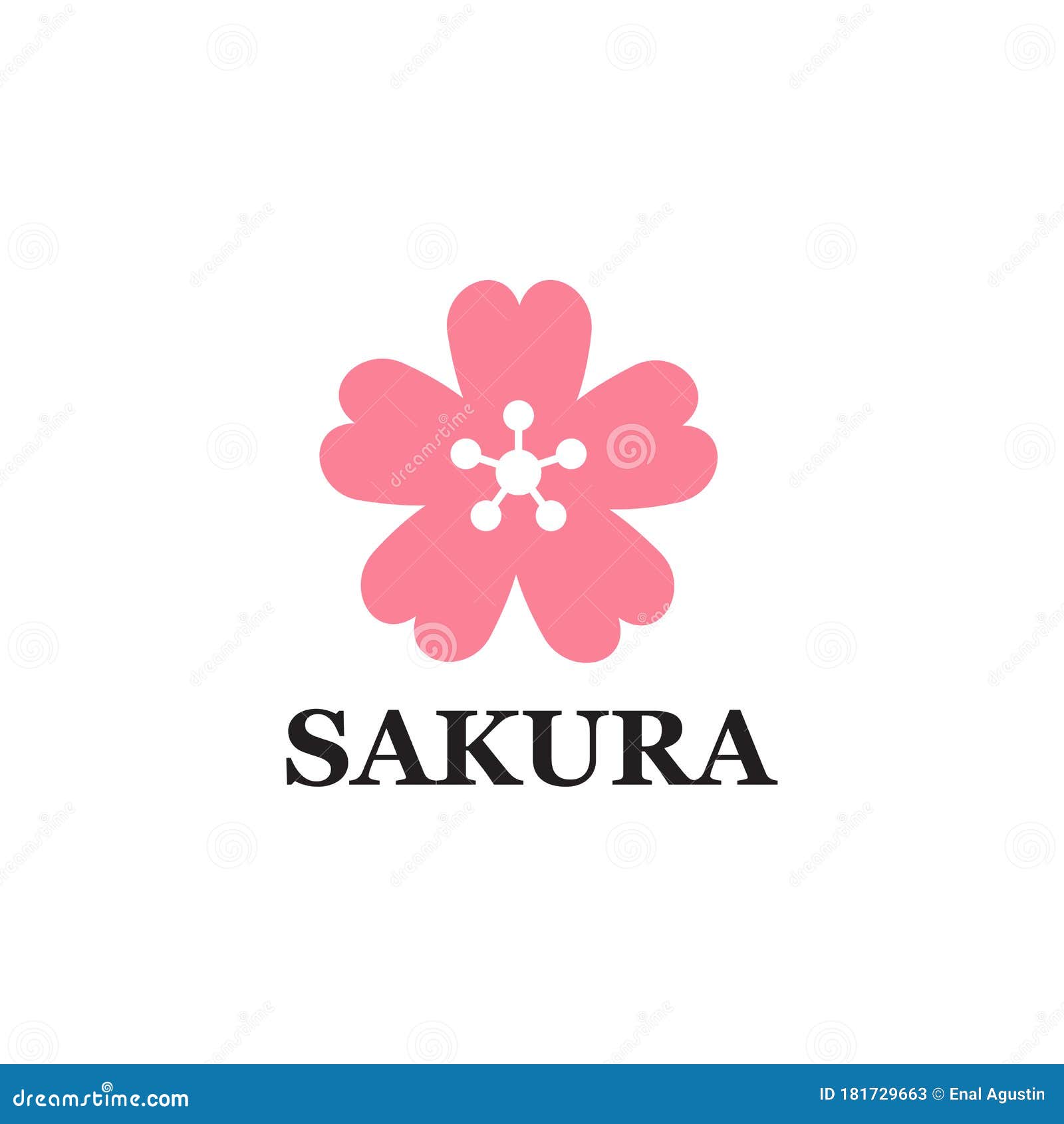 Sakura Flower Icon Logo Design Template Stock Illustration ...