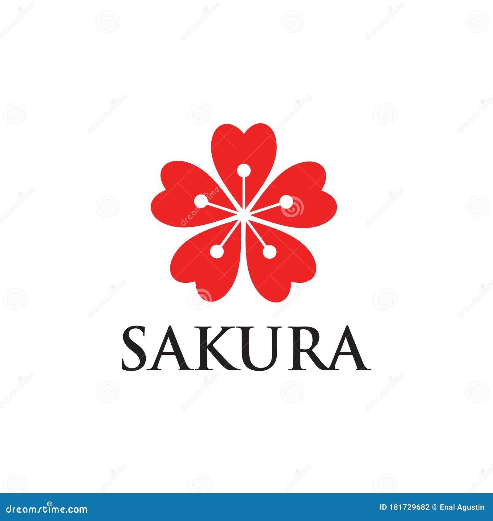 Sakura Flower Icon Logo Design Template Stock Vector - Illustration of ...