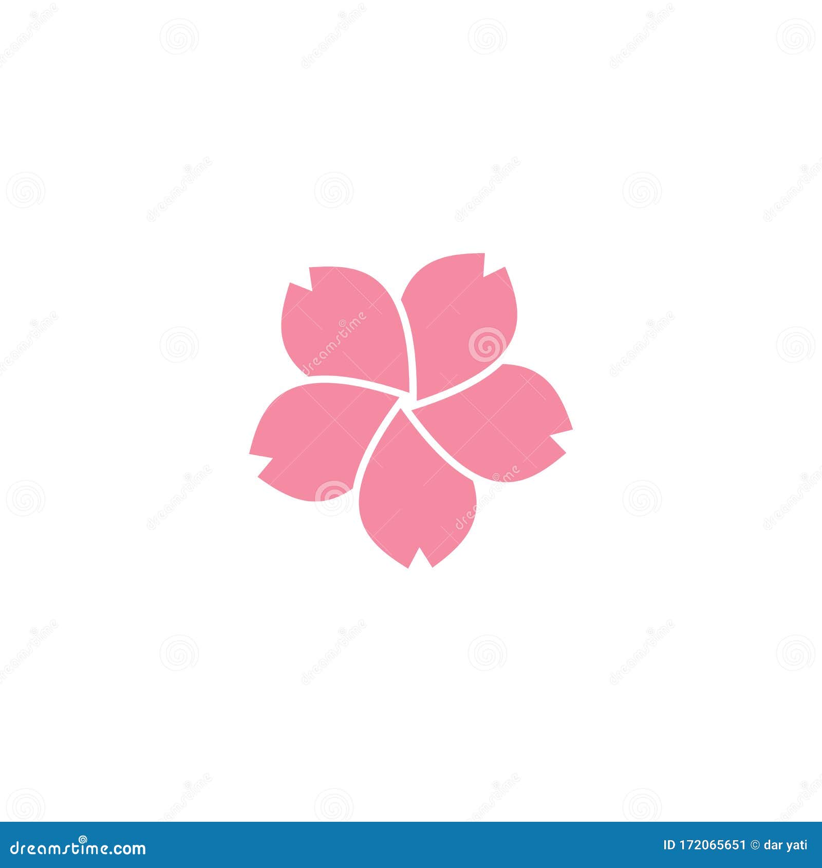 Sakura Flower Icon Logo Vector Stock Vector - Illustration of spring ...