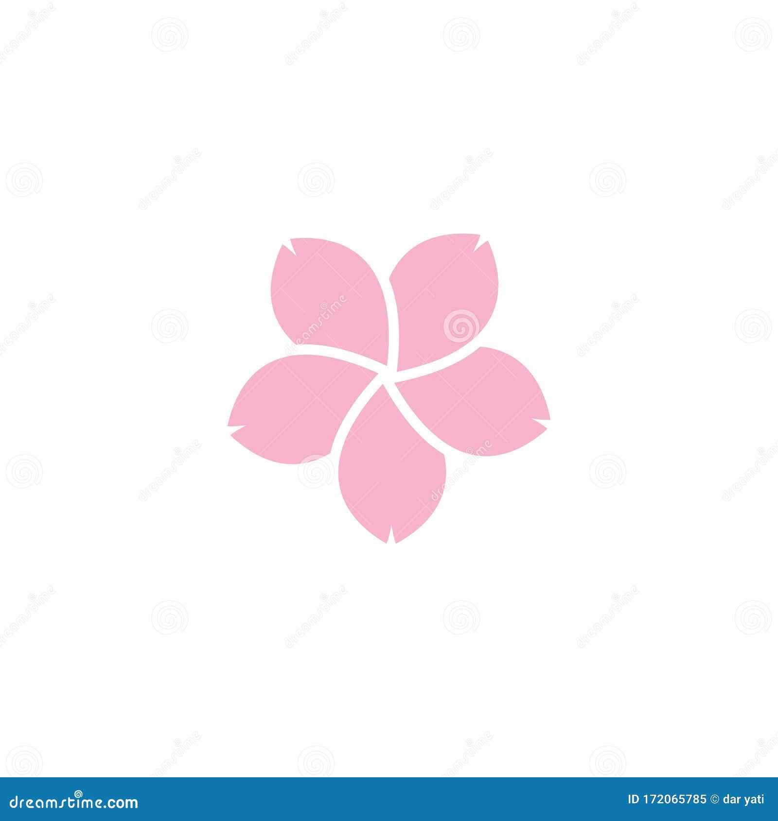 Sakura Flower Icon Logo Vector Stock Vector - Illustration of plant ...