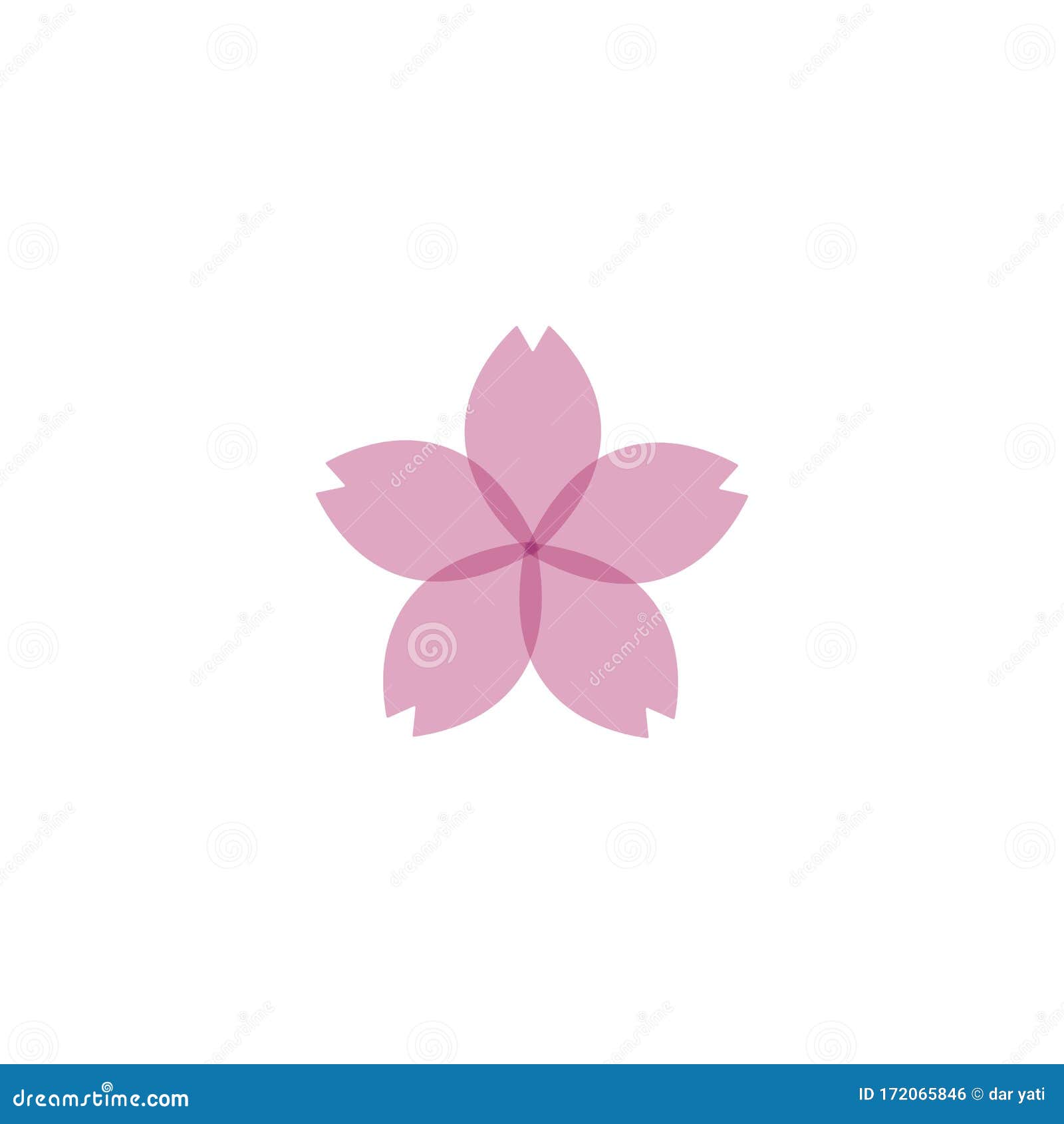 Sakura Flower Icon Logo Vector Stock Vector - Illustration of ...