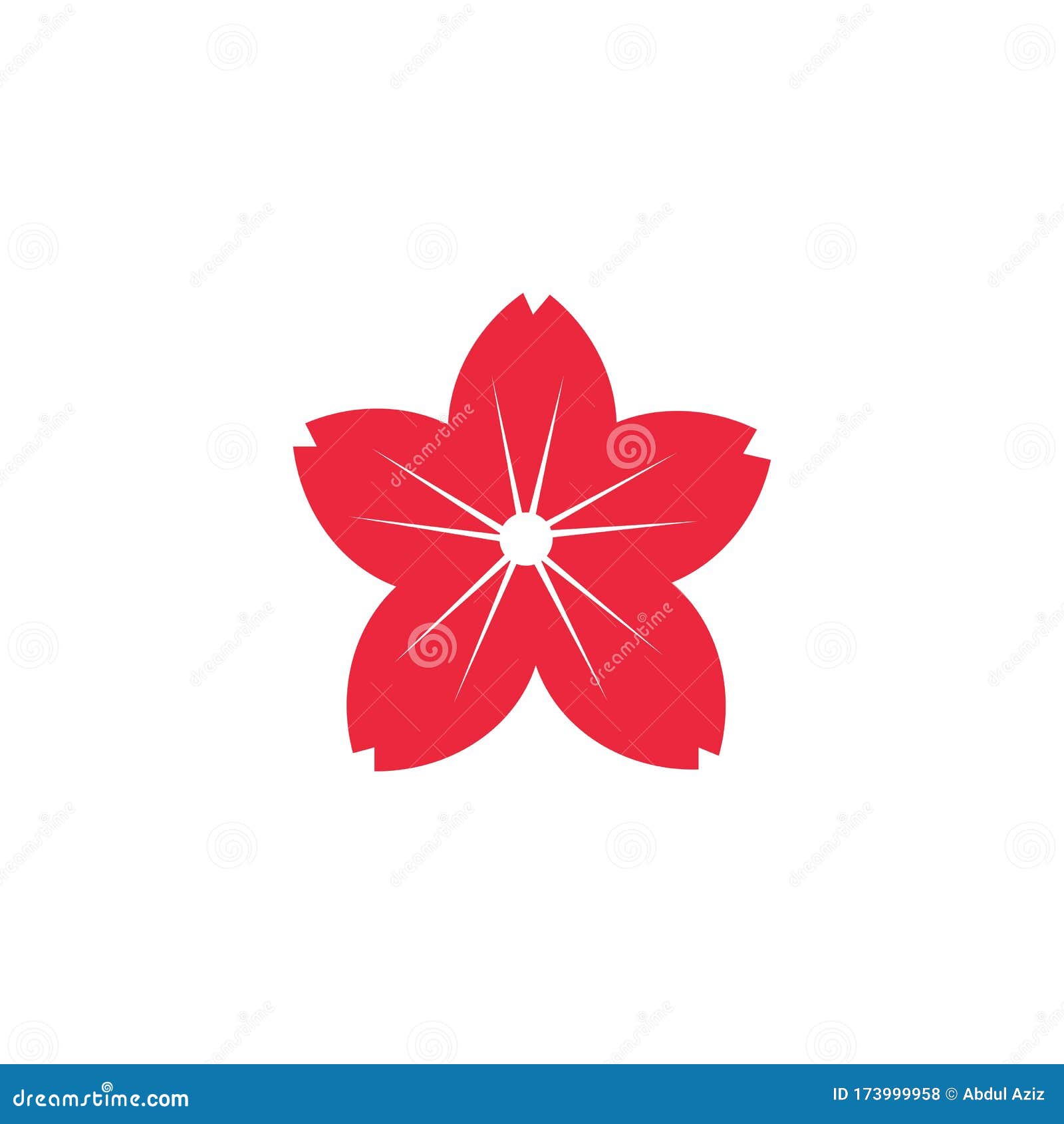 Sakura flower logo vector stock vector. Illustration of technology ...