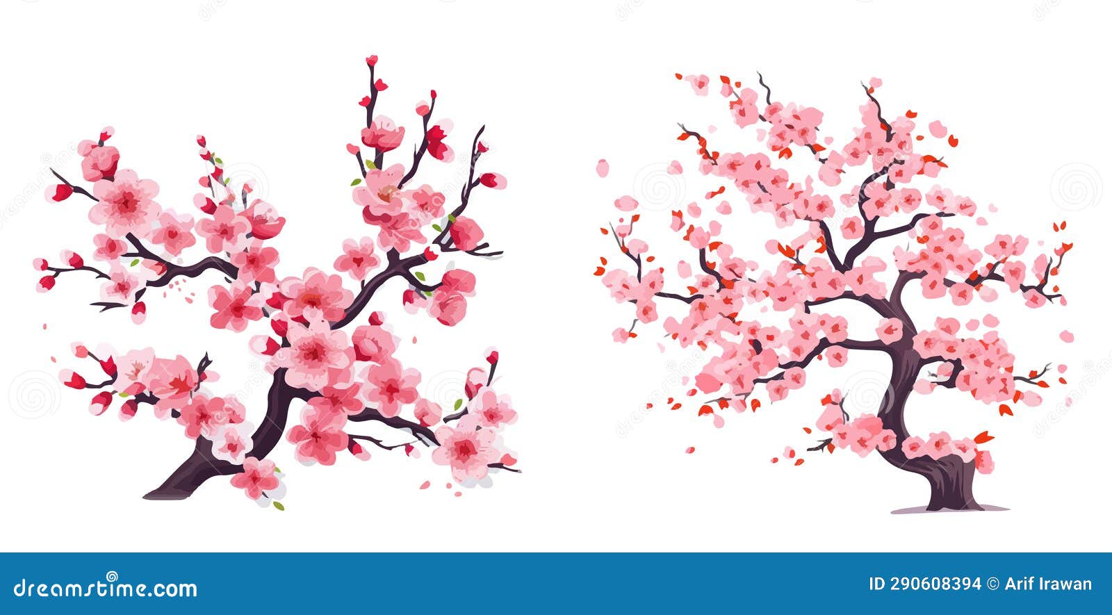 Sakura Flower Vector Art Japanese Element Stock Vector - Illustration ...