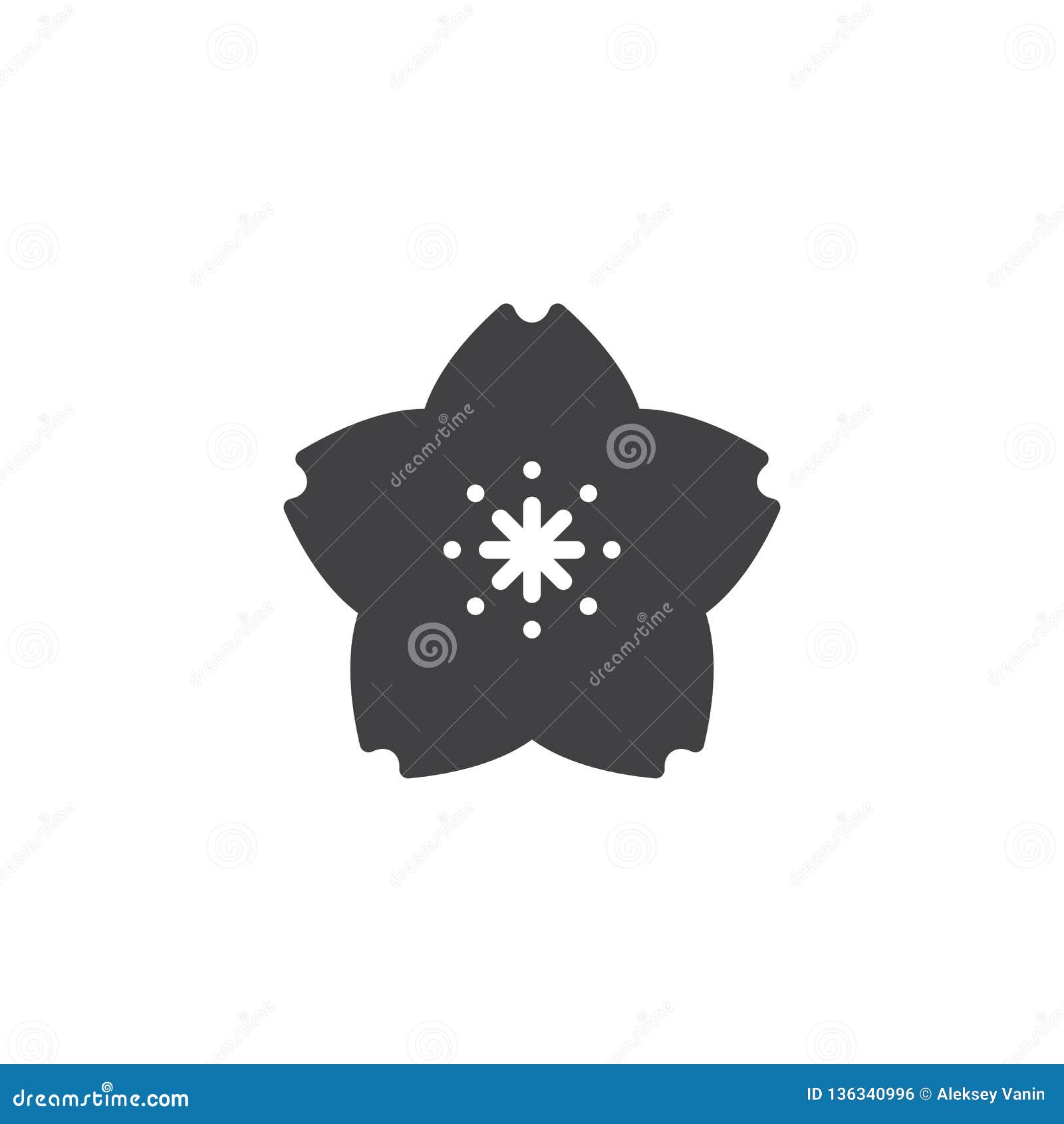 Sakura flower vector icon stock vector. Illustration of japanese ...