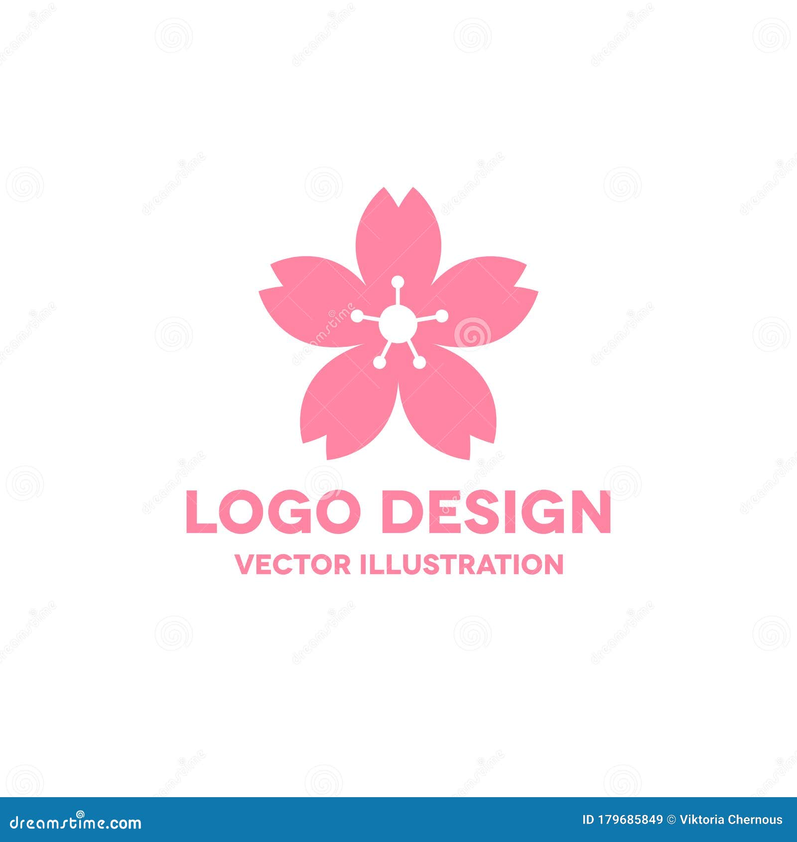 Sakura flower vector icon stock illustration. Illustration of branch ...