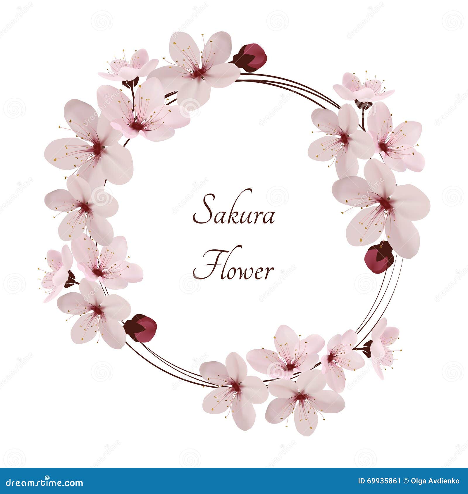 Sakura. Flowers Background Texture. Royalty-Free Illustration ...