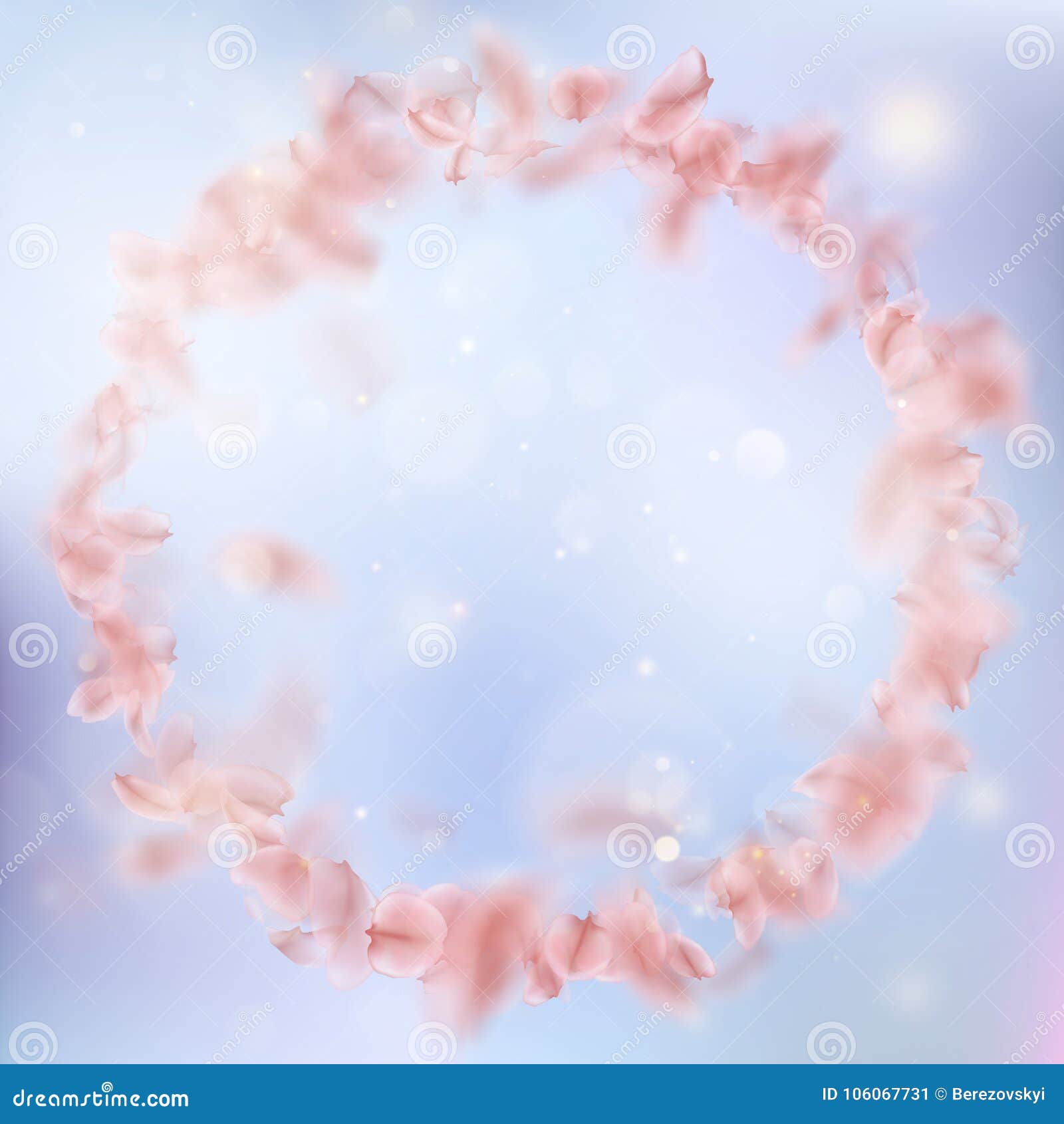 Sakura Flying Downwind Petals on Wind. EPS 10 Vector Stock Vector ...