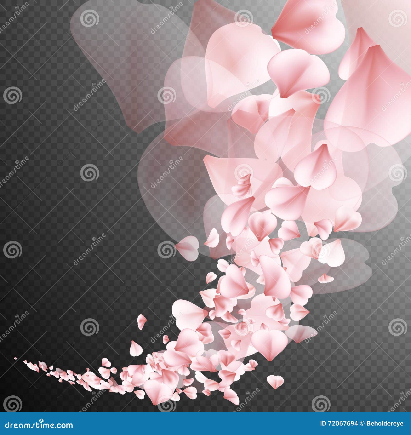 Sakura Flying Petals. EPS 10 Stock Vector - Illustration of happy ...