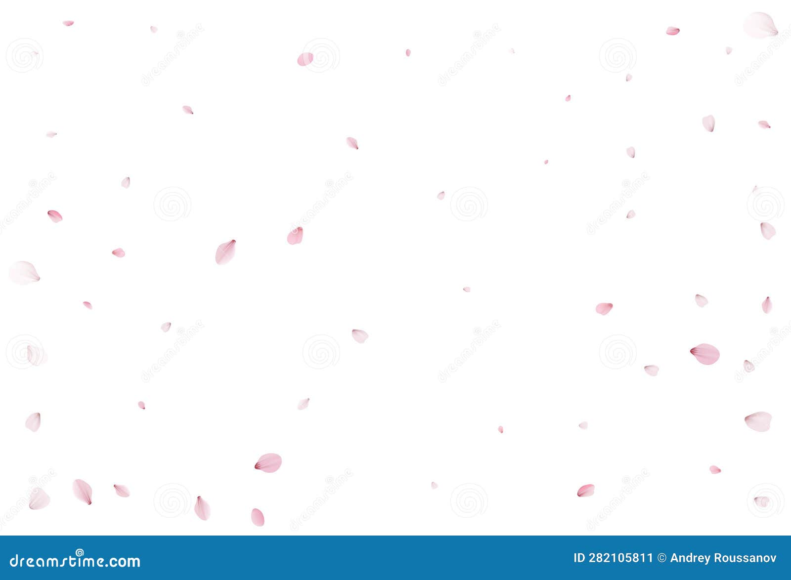 Sakura Flying Petals, Romantic Background. Stock Vector - Illustration ...
