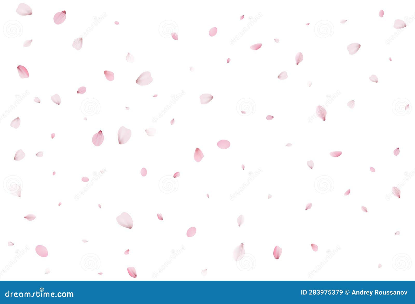 Sakura Flying Petals, Romantic Background. Stock Vector - Illustration ...