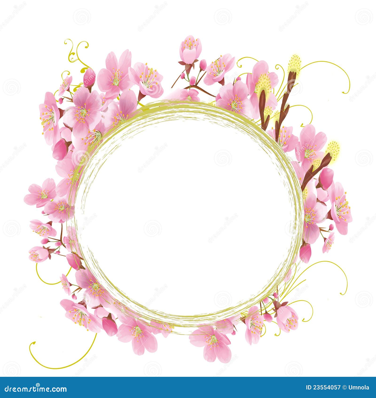 Sakura frame stock illustration. Illustration of flower - 23554057