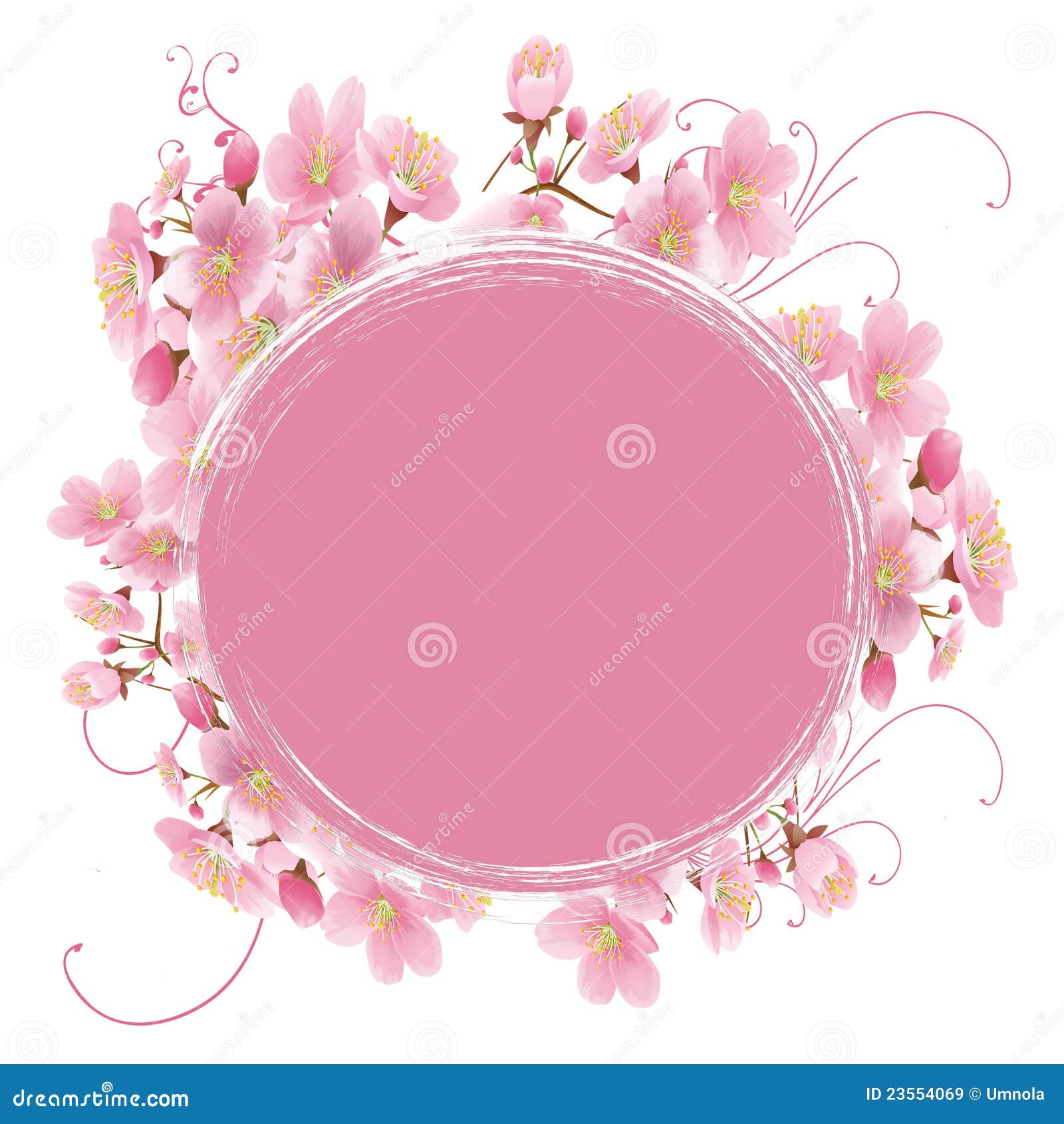 Sakura frame stock illustration. Illustration of frame - 23554069