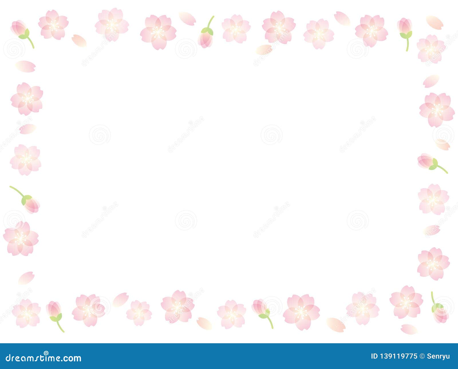 Sakura frame stock vector. Illustration of flower, japanese - 139119775