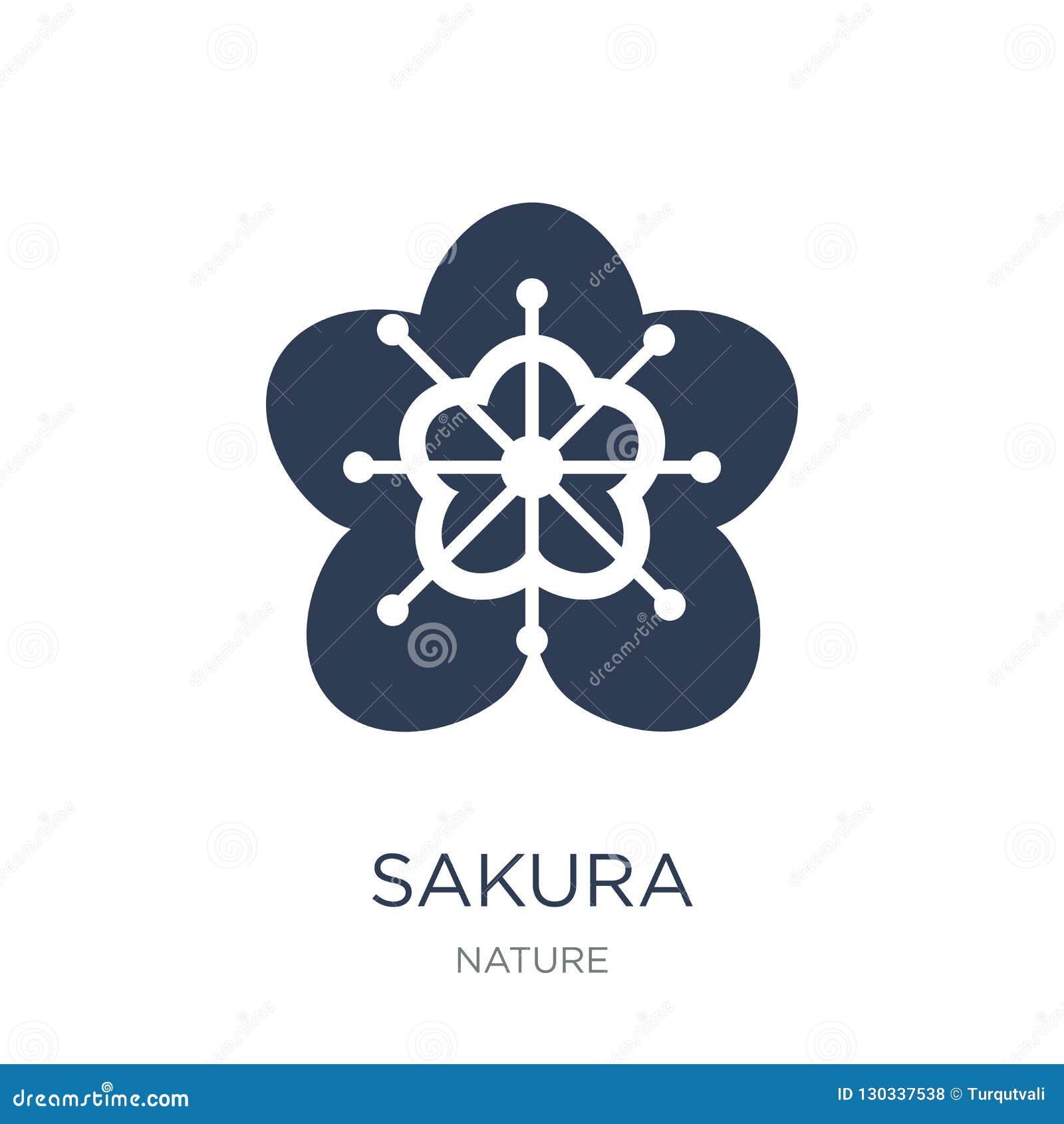 Sakura Icon. Trendy Flat Vector Sakura Icon on White Background Stock ...