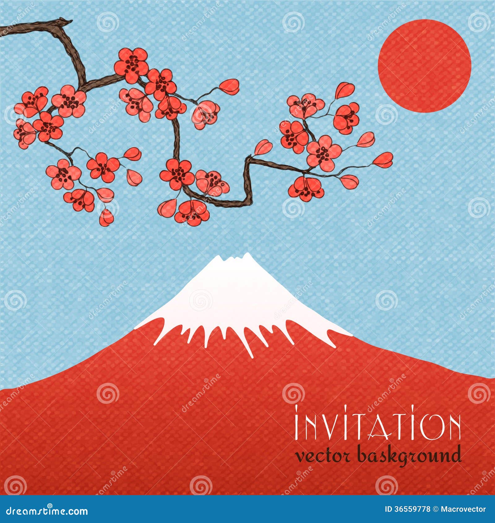 Sakura Invitation Card Background or Poster Stock Vector - Illustration ...