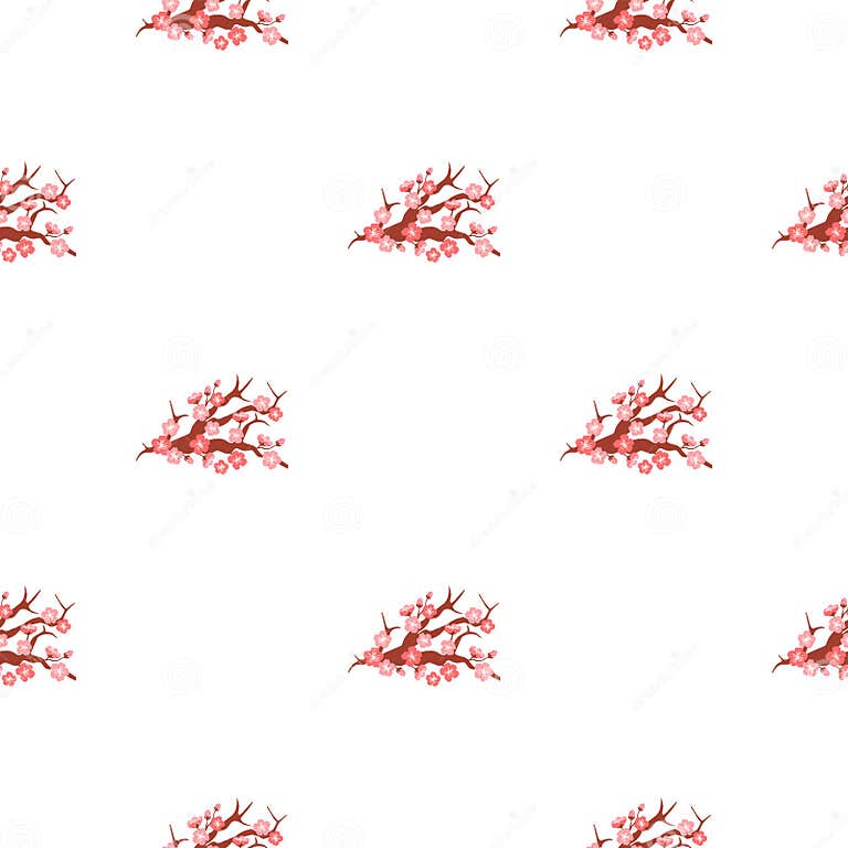 Sakura Pattern. the Blooming Sakura Flowers Showcased Intricate ...