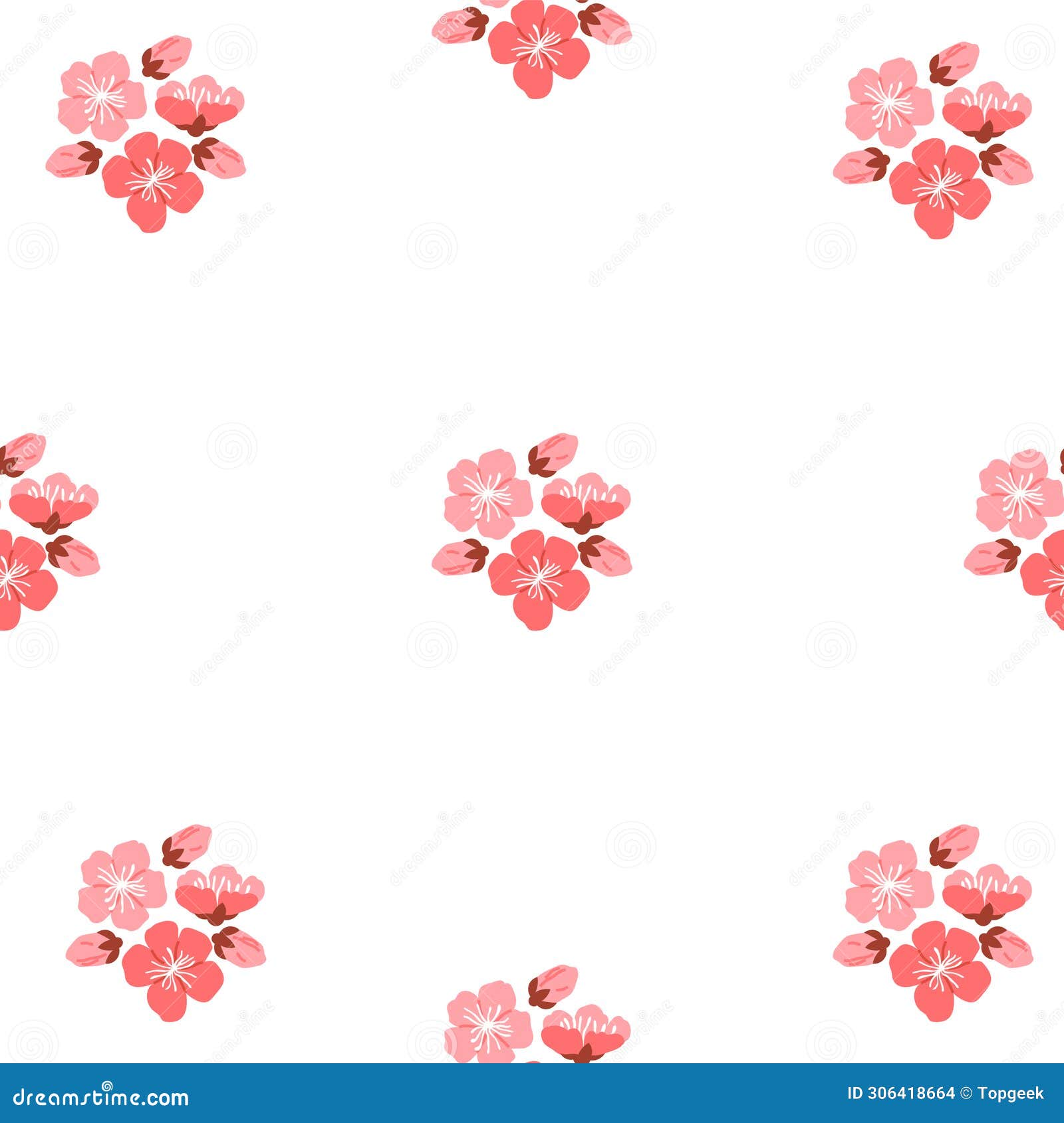 Sakura Pattern. the Decorative Elements Incorporated Repetitive Sakura ...
