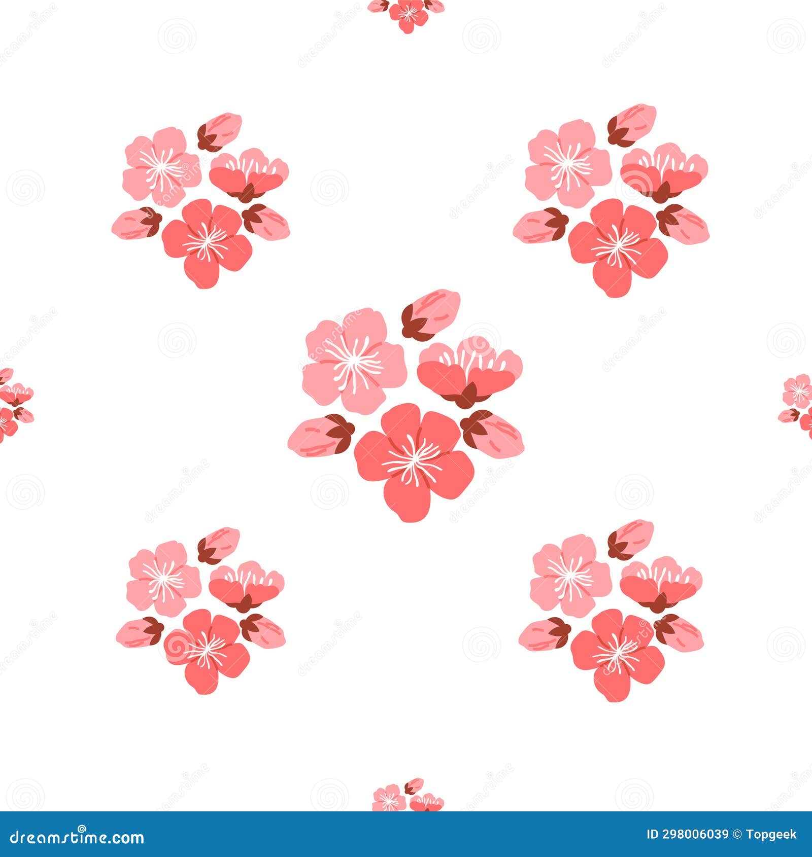 Sakura Pattern. the Decorative Elements Incorporated Seamless Patterns ...