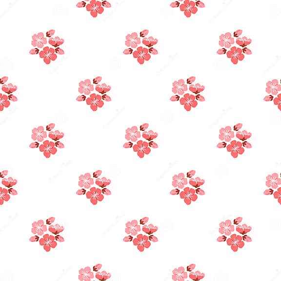 Sakura Pattern. the Seamless Design Showcased Delicate Textures and ...