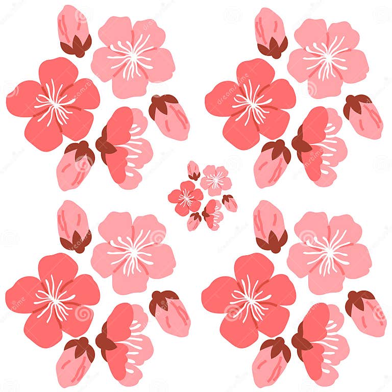 Sakura Pattern. the Flowery Atmosphere Evoked Joyous Feeling Sakura ...