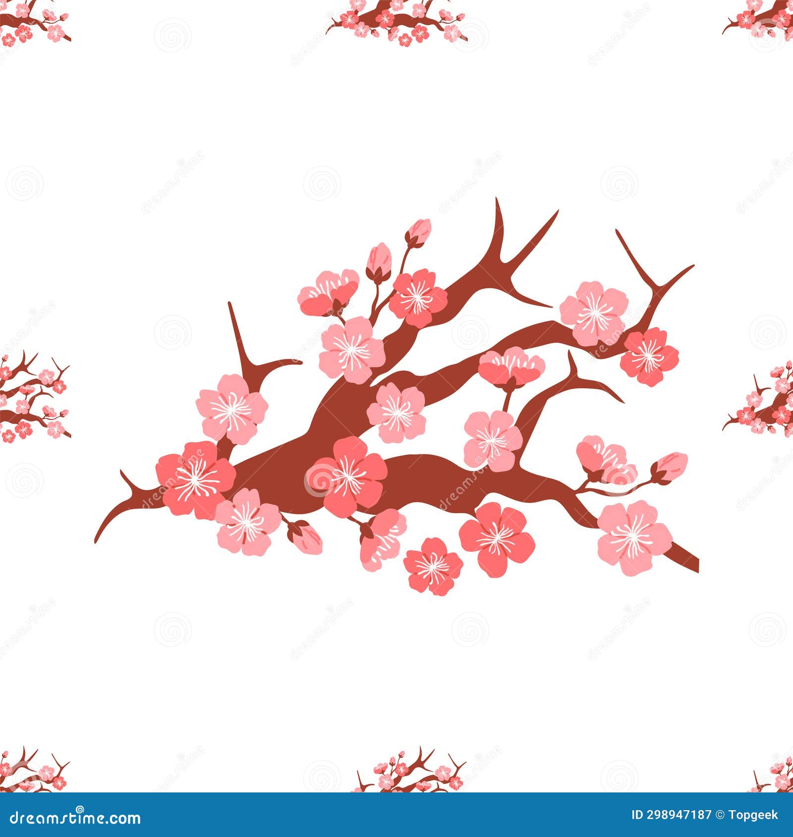 Sakura Pattern. the Seamless Design Seamlessly Integrated Patterned ...