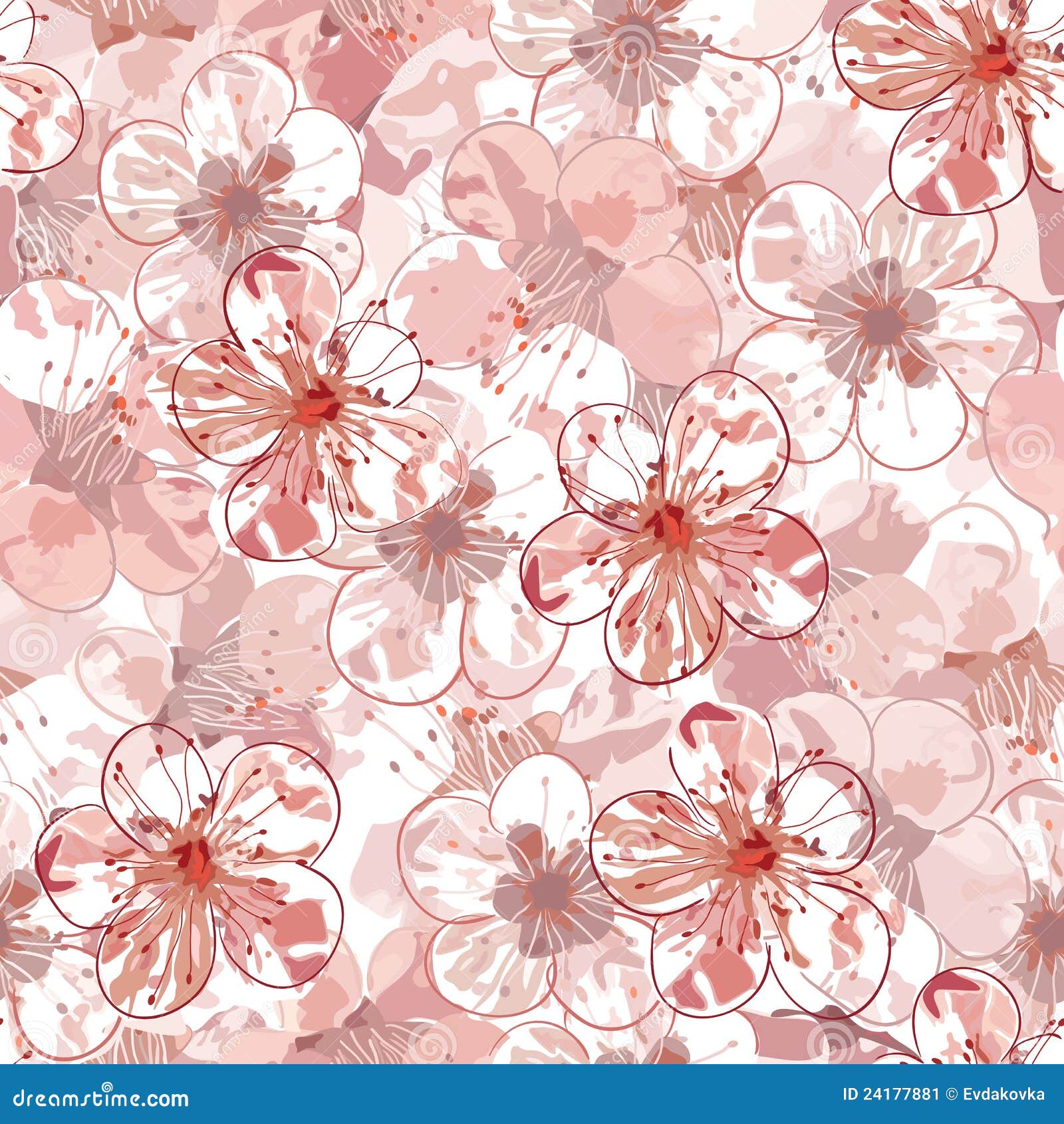 Sakura seamless pattern stock vector. Illustration of decor - 24177881