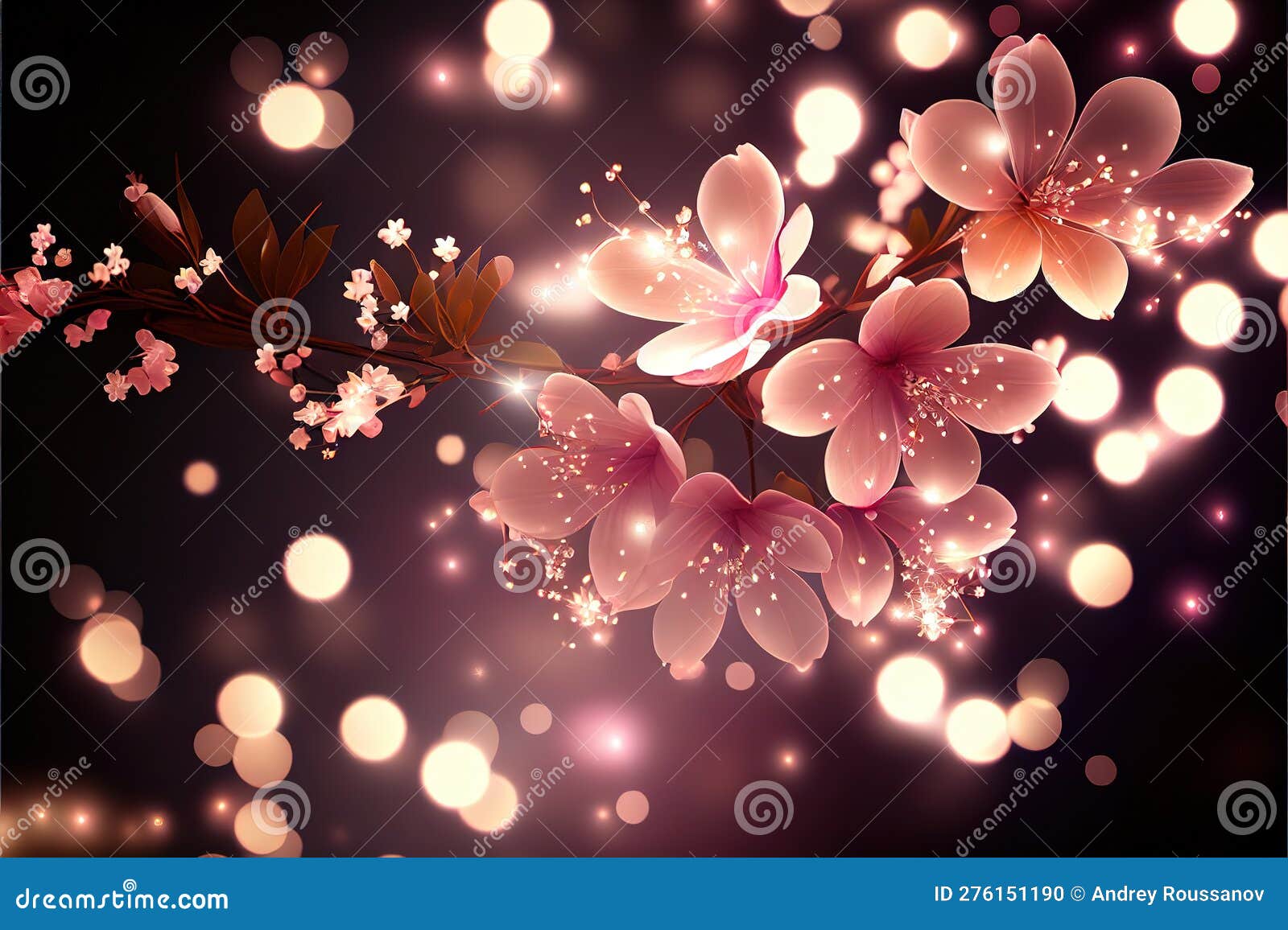 Sakura Spring Backdrop. AI Generated Stock Illustration - Illustration ...