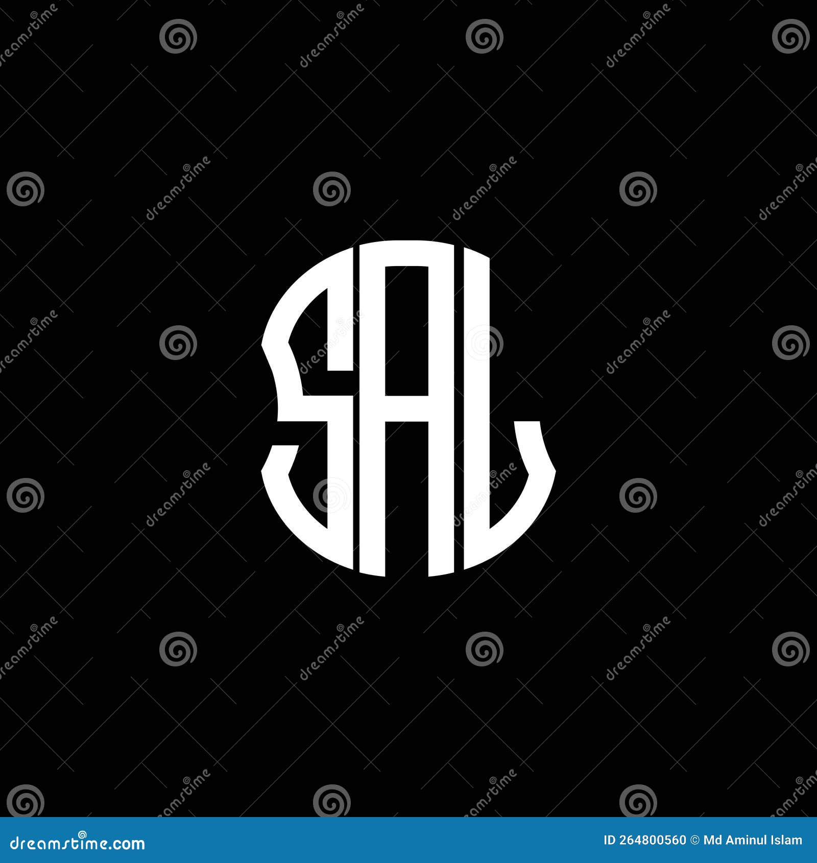 SAL Letter Logo Abstract Creative Design. Stock Vector - Illustration ...