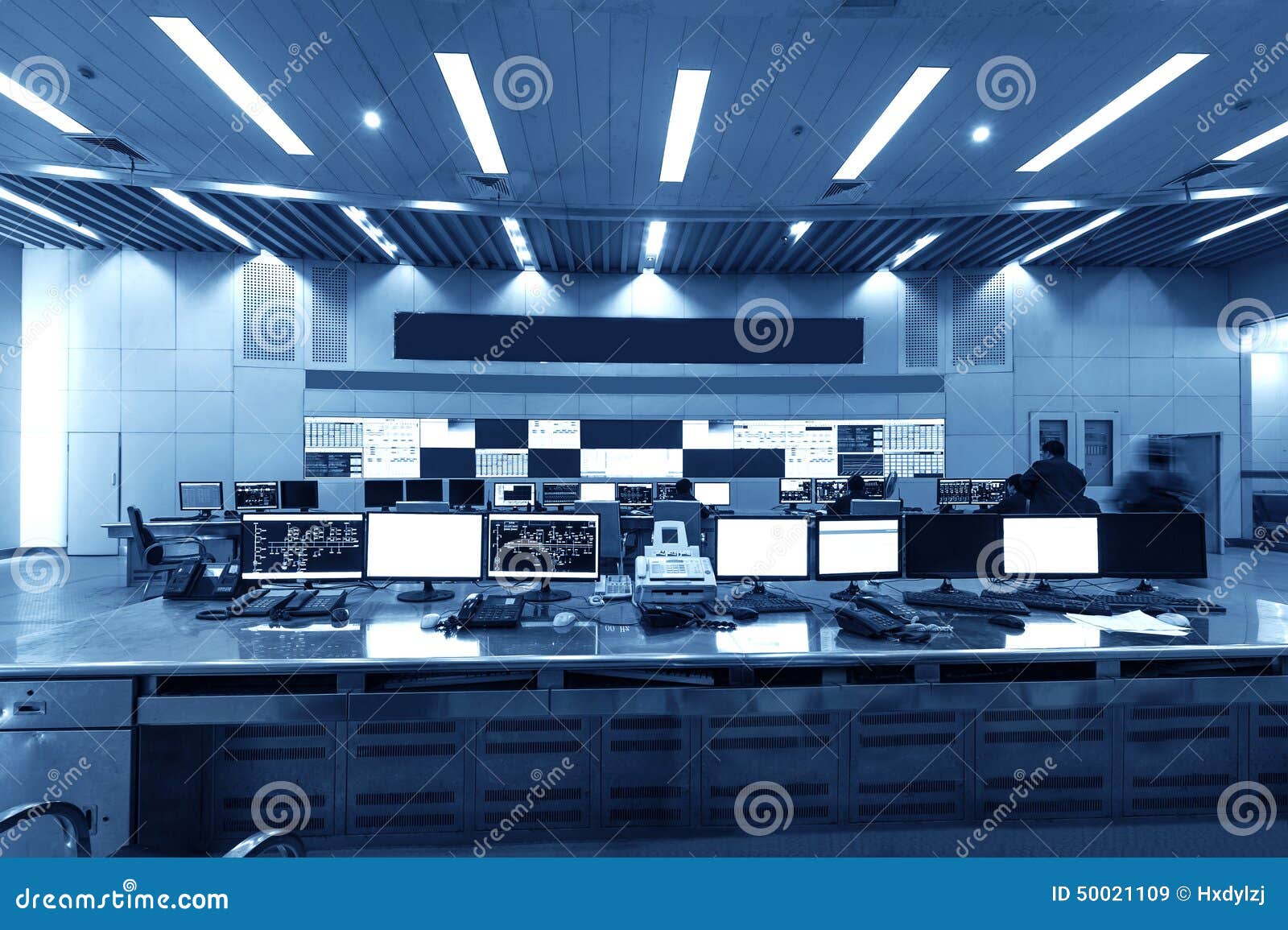 Sala De Control Moderna De La Planta Imagen de archivo - Imagen de ...